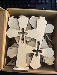 Amazon.com: 24 Pieces Wooden Cross Catholic Wood Crosses for Crafts ...