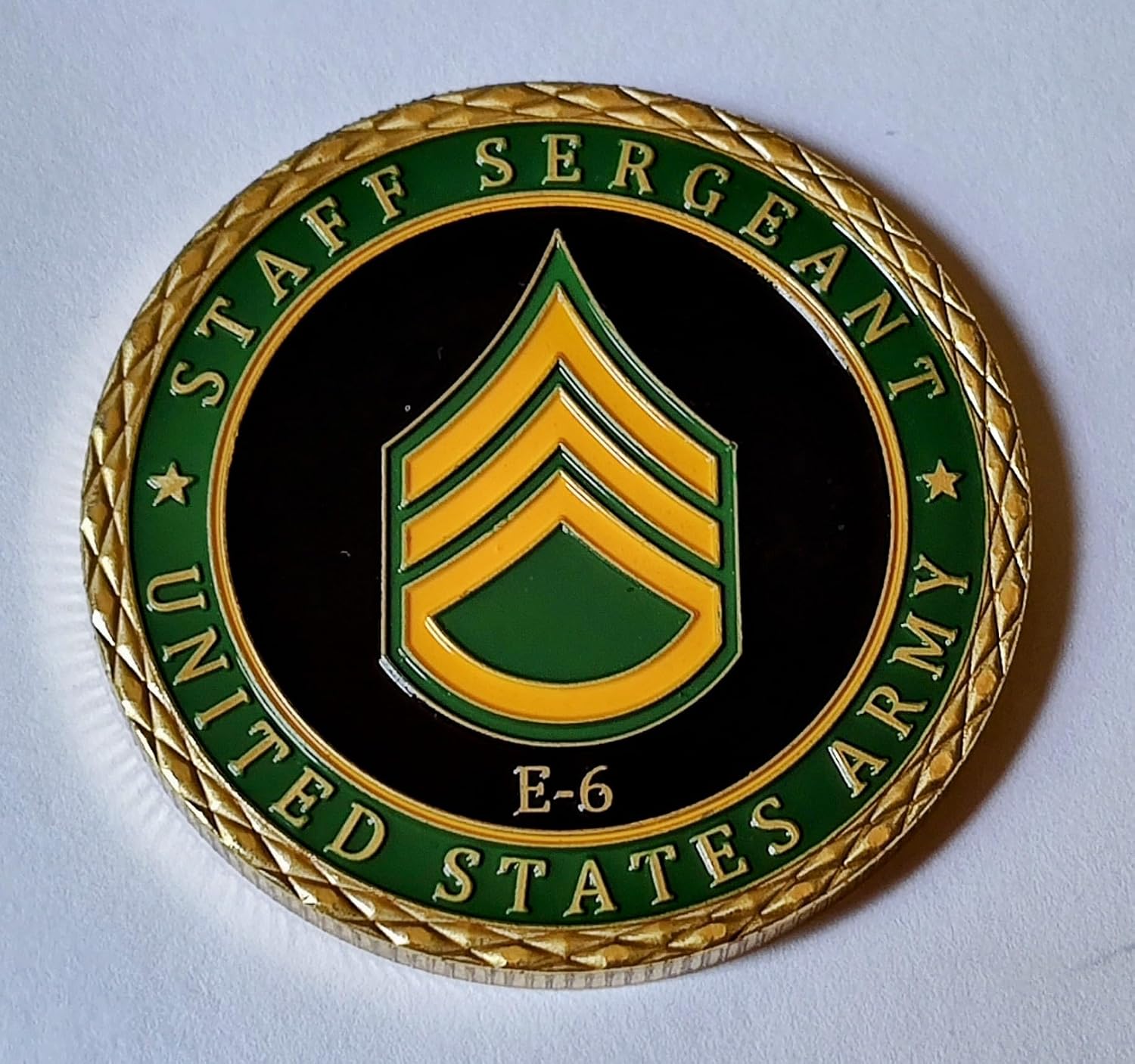 Amazon.com: Generic Army Staff Sergeant E-6 Rank #C1476B Military Honor ...