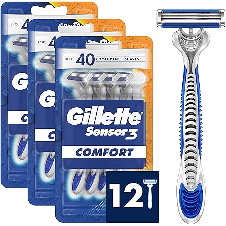 Amazon.com: Gillette Sensor5 Men's Disposable Razor, 2 count : Beauty ...