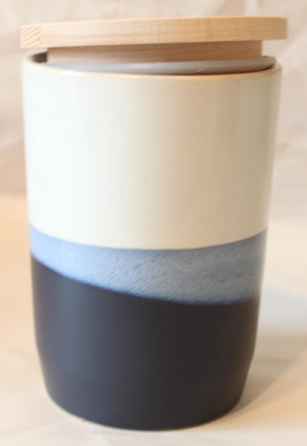 Amazon.com: Prima Design Air Tight Two Tone Stoneware Ceramic Canister ...