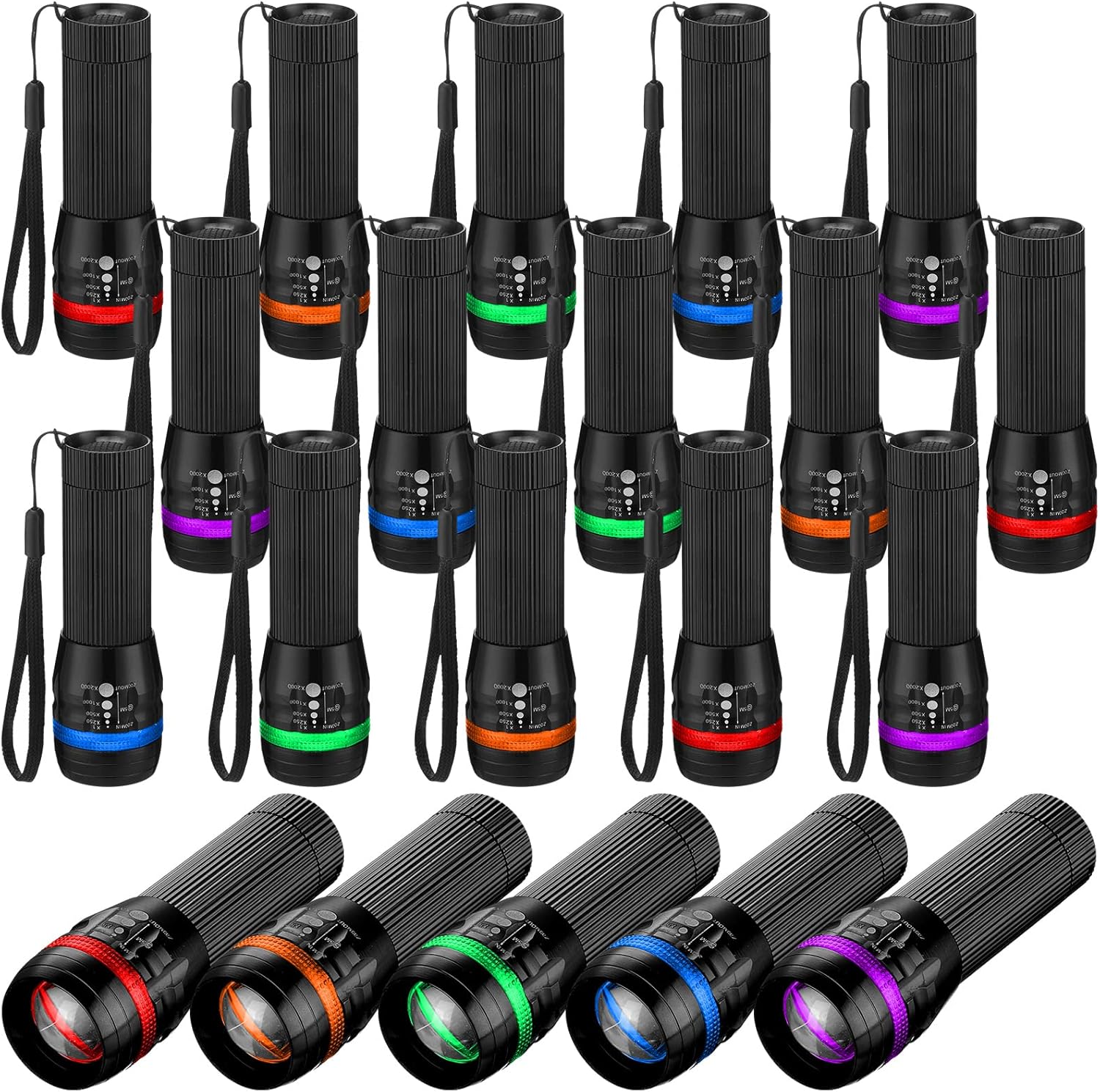 Macarrie 20 Pieces Small Flashlights LED Flashlight Telescopic ...