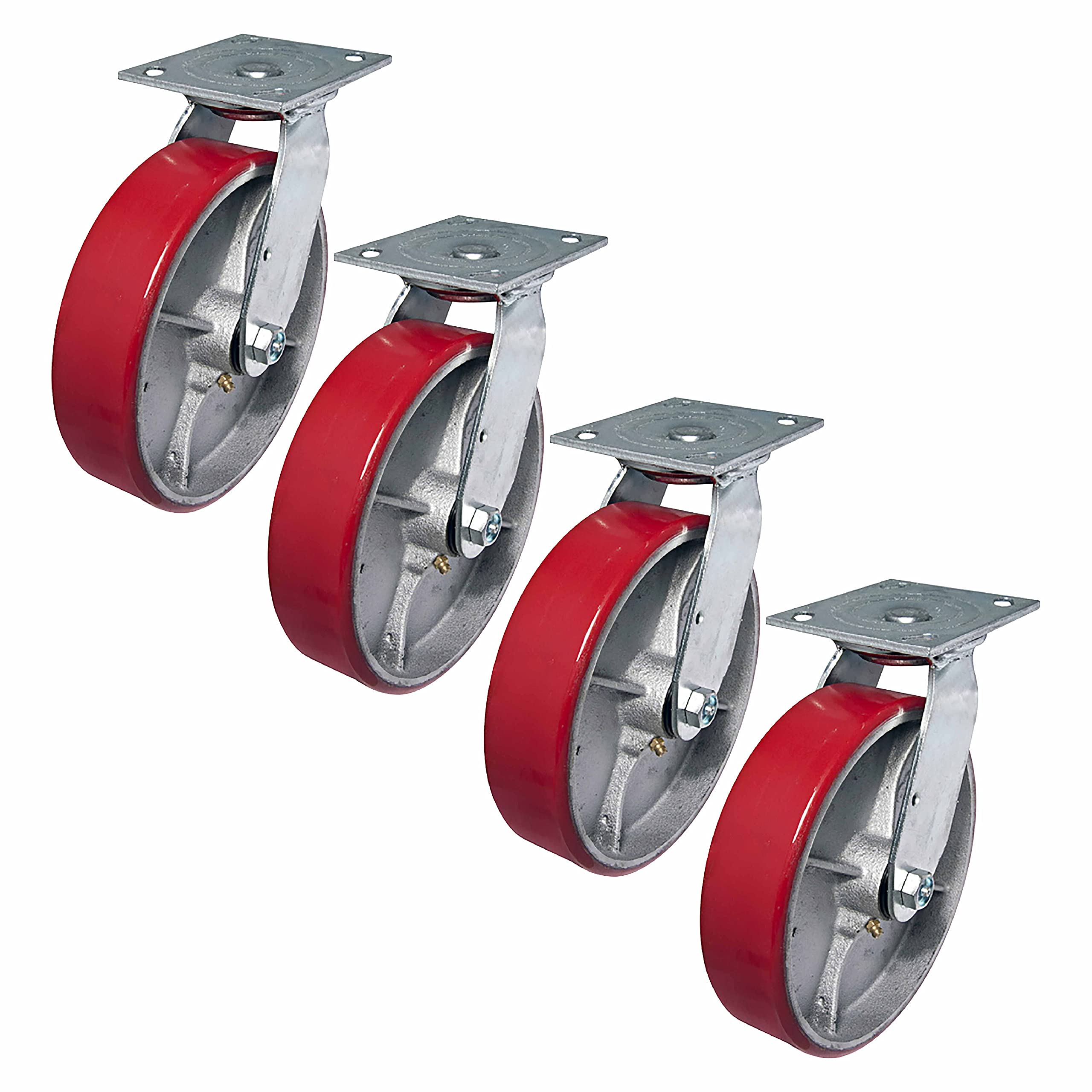 Buy Linco 8” Heavy Duty Polyurethane Caster Wheel | Set of 4 Swivel ...
