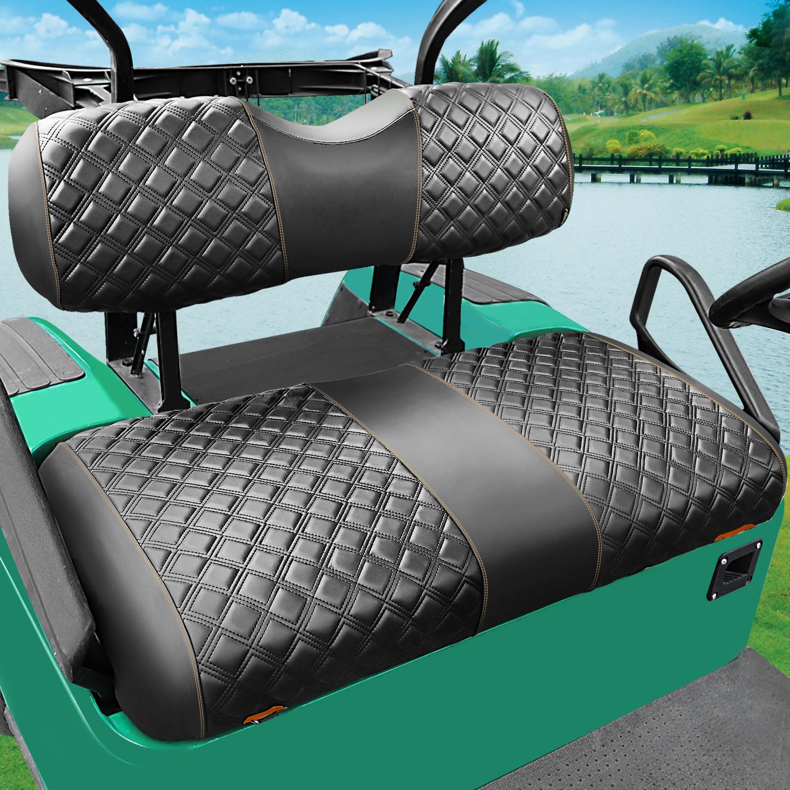 Snapklik.com : Roykaw Golf Cart Seat Covers Kit Fit For EZGO TXT OEM ...