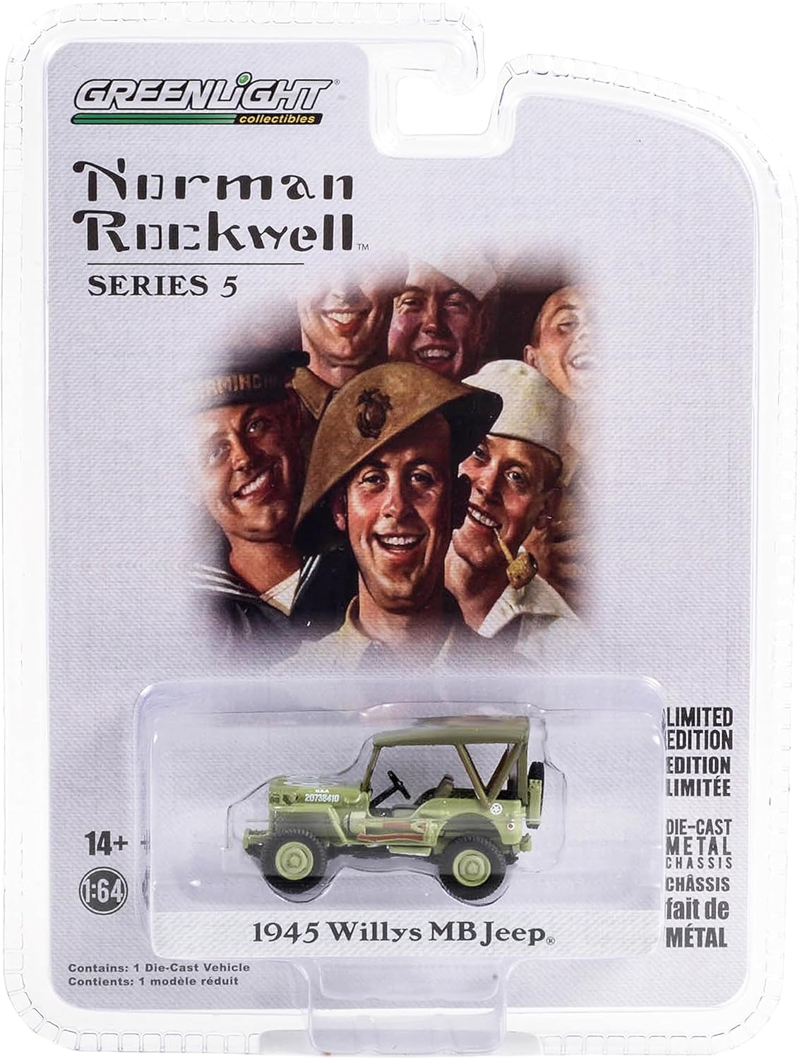 Amazon.com: 1945 Willys MB Light Green U.S. Army Norman Rockwell Series ...