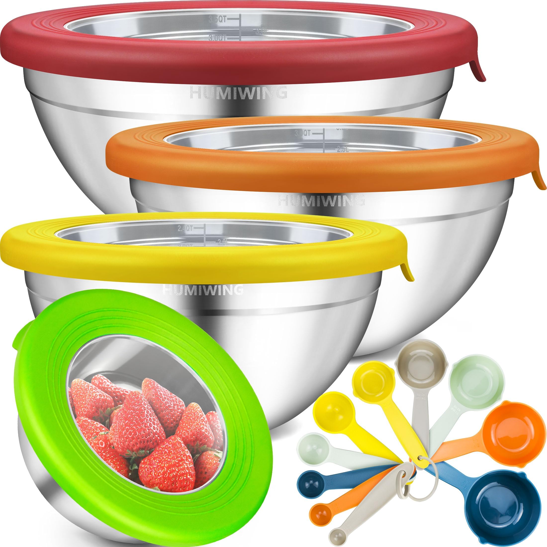 Amazon.com: COOK WITH COLOR Mixing Bowls and Measuring Cups Bundle- 6 ...