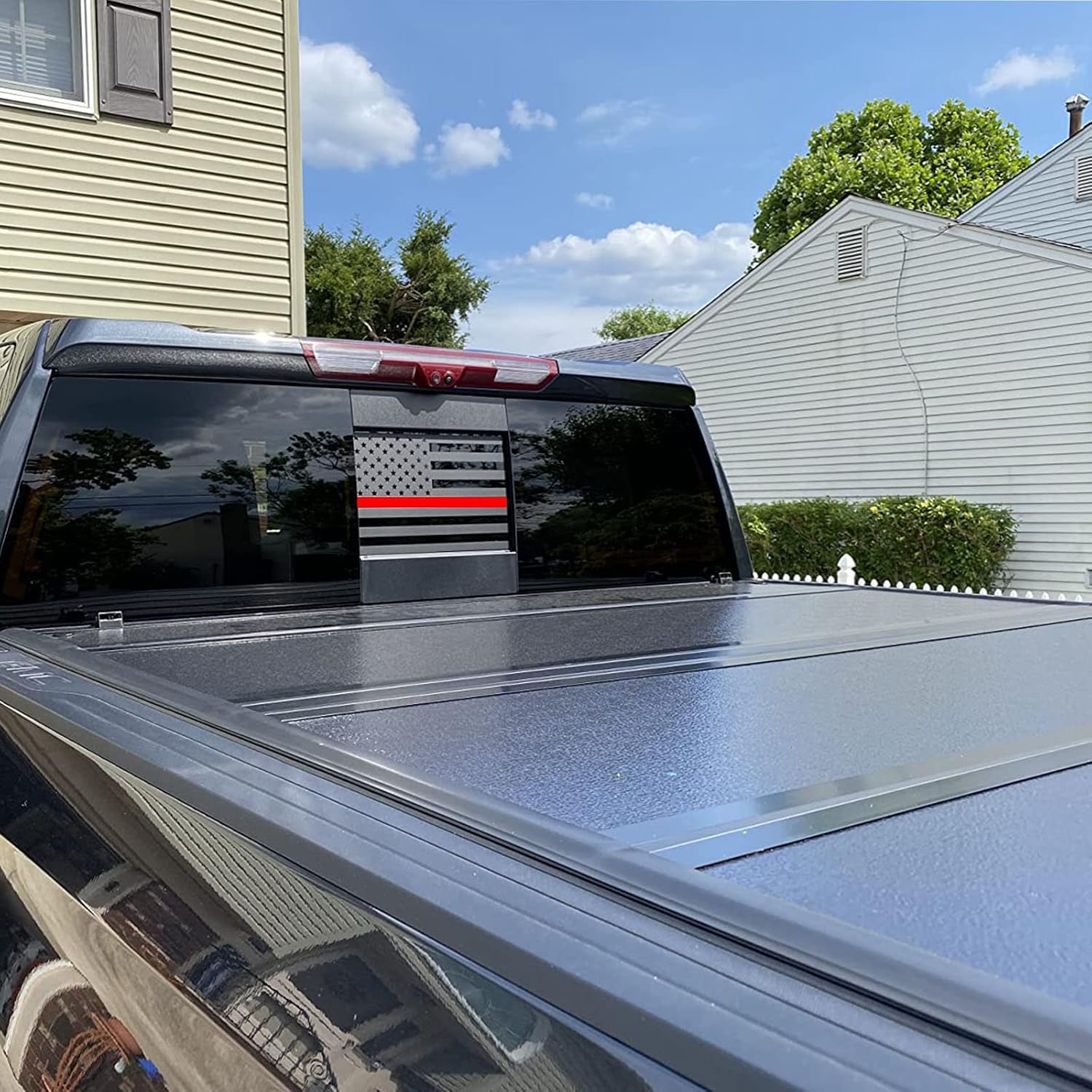 Buy Zxiaochun Rear Middle Window American Flag Decal for Chevy ...