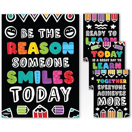 Amazon.com: 12 Motivational Posters - Neon Sign Style Wall Art ...