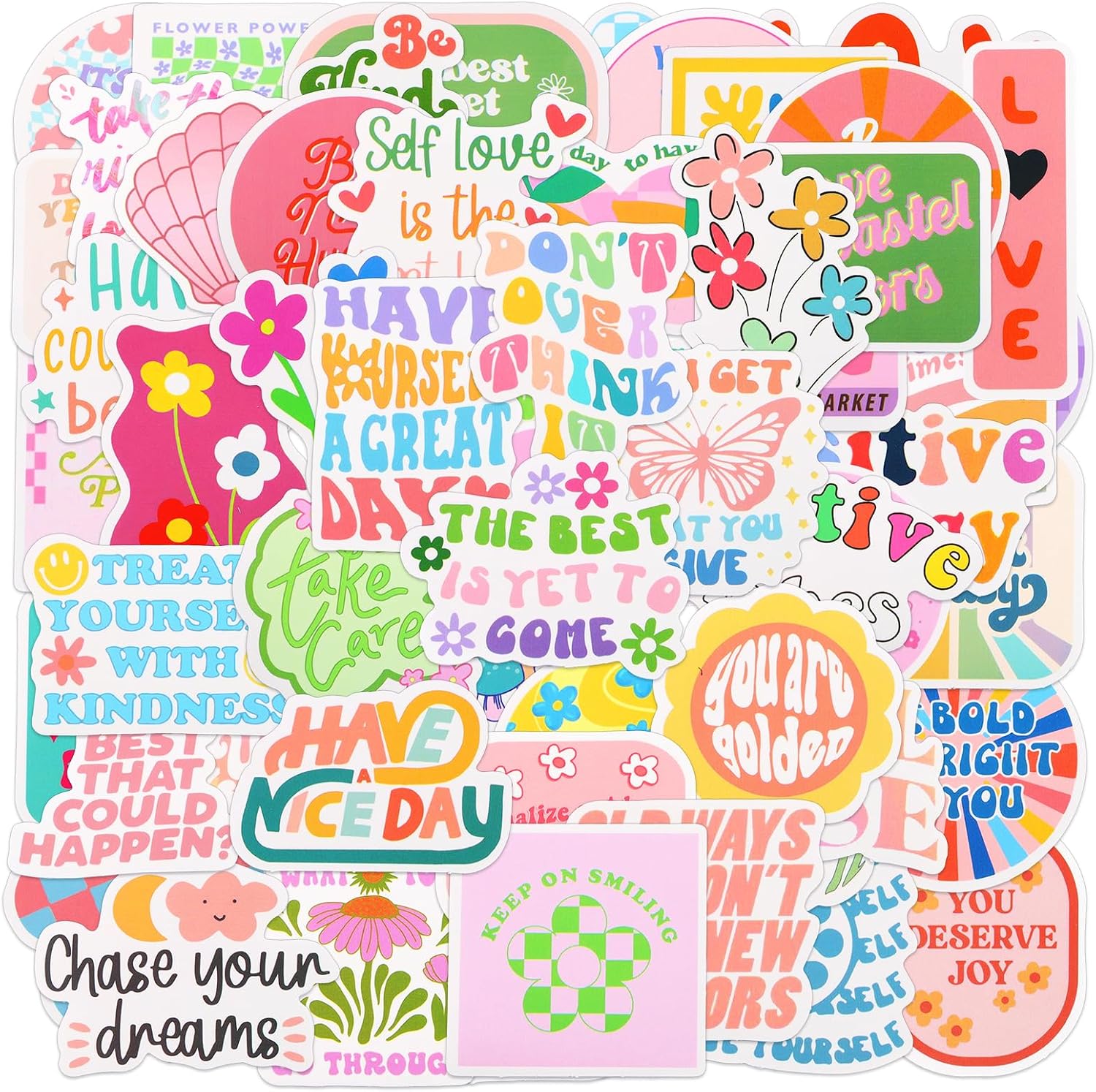 Amazon.com: 100Pcs Motivational Stickers - Various Styles Inspirational ...