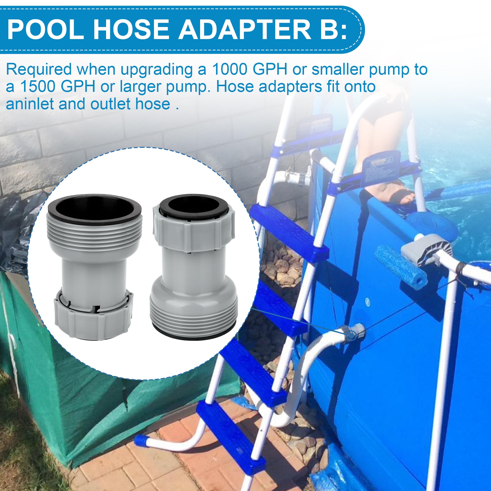 Snapklik.com : Pool Hoses Adapter For Above Ground Pools Filter Pump ...