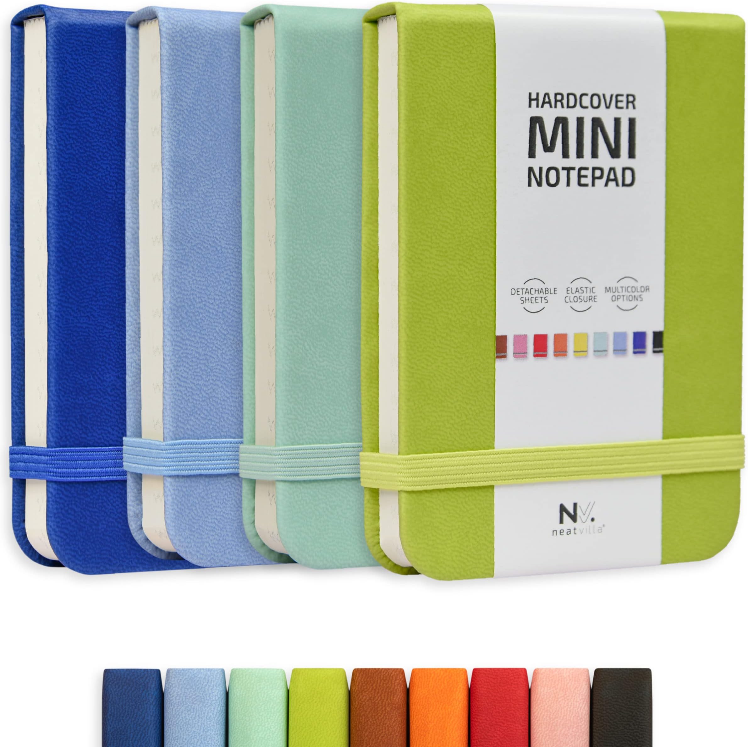 NeatVilla Tiny Notebook 3x4 Small Notepad Pocket Size, A7 Leather ...