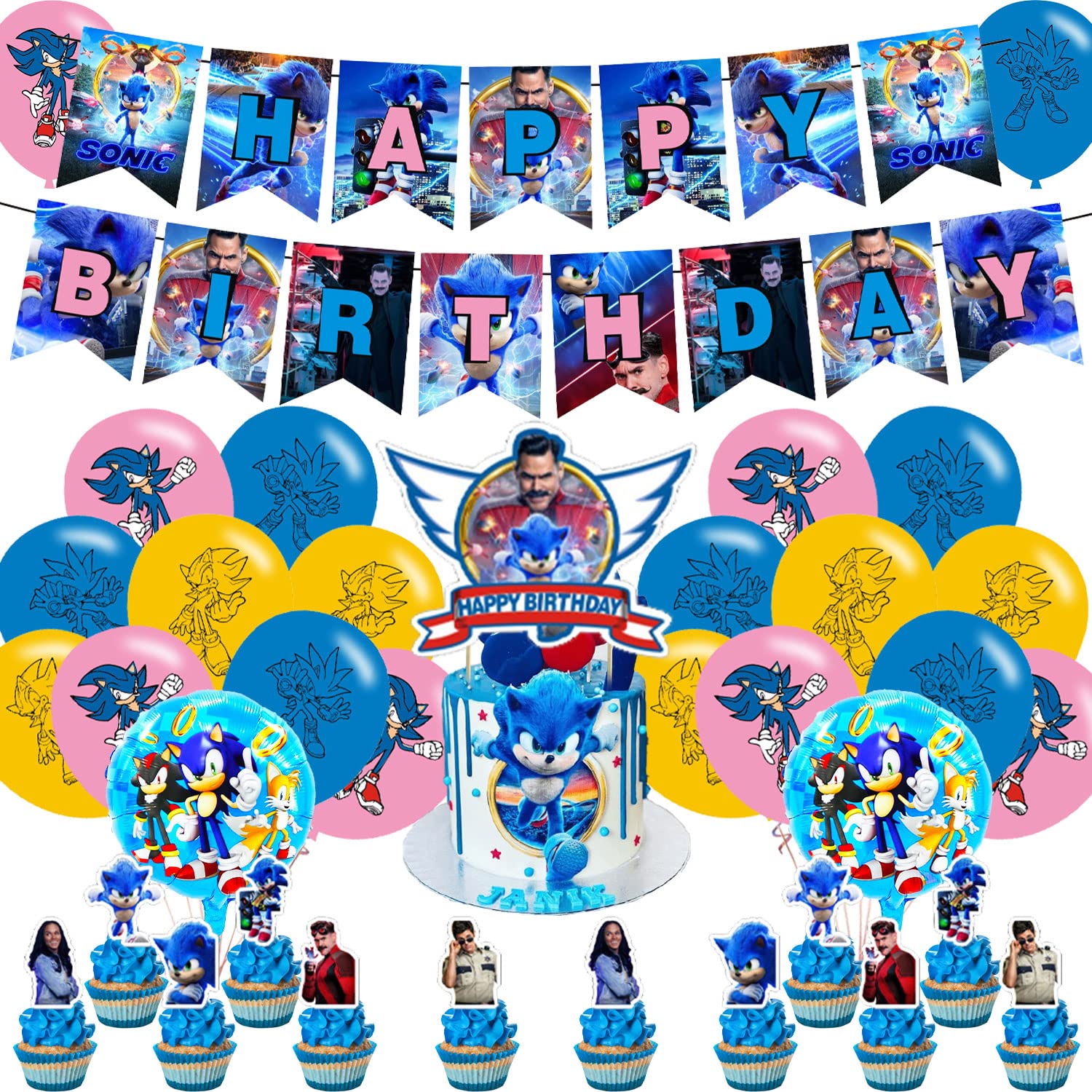 Sonic The Hedgehog Party Supplies Decorations For Sonic The Hedgehog ...