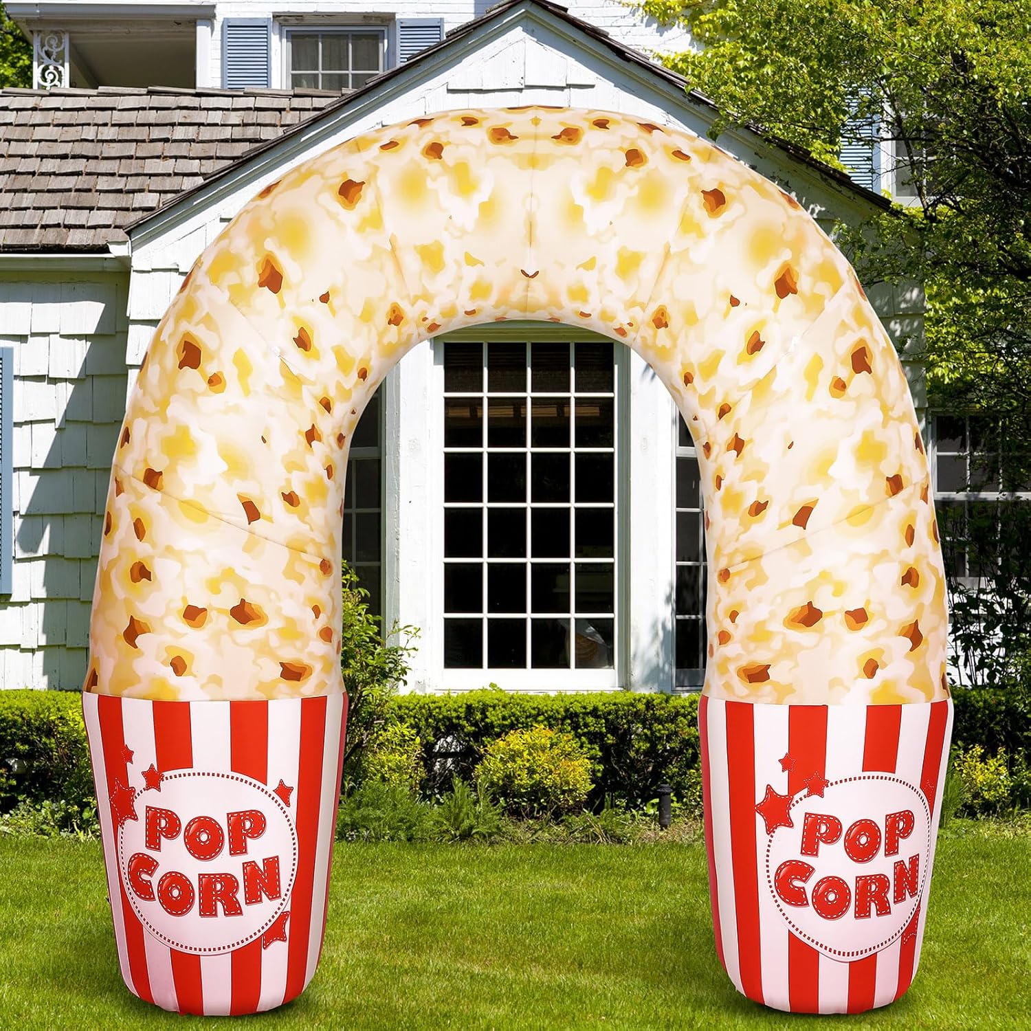 Amazon.com: RoundFunny 7 ft Giant Popcorn Inflatables Decorations ...