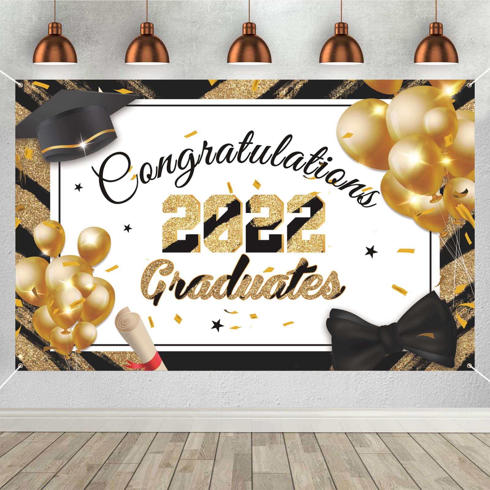 Glitter Graduation Background Gold Glamour Glitter Sparkles Graduation ...