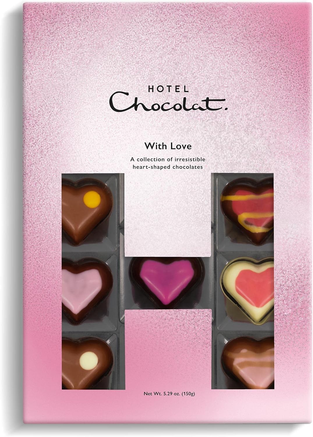 Hotel Chocolat - With Love H-Box - 14 Milk, White and Dark Filled ...