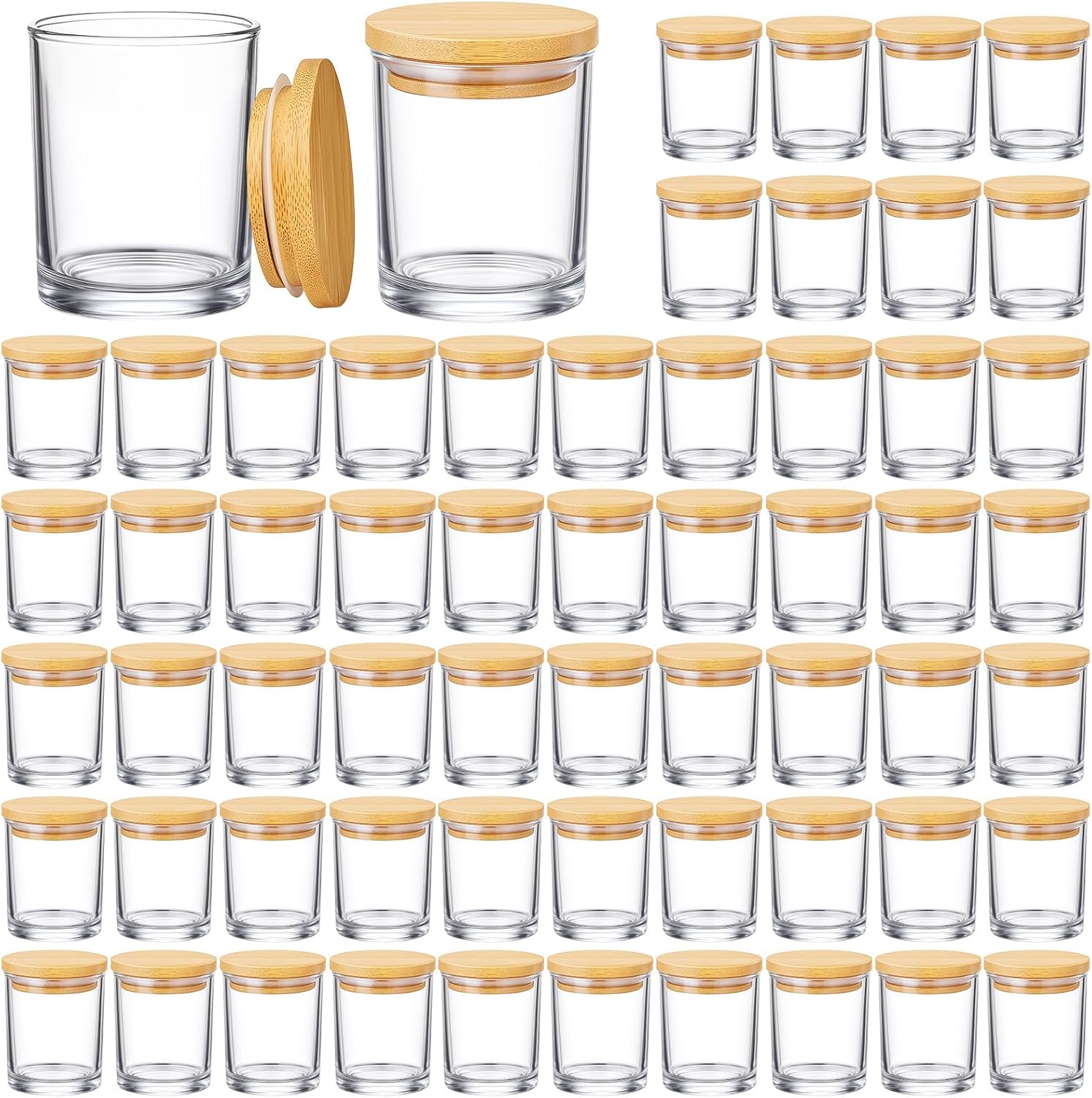 Amazon.com: Maxdot 60 Pack 4.7 oz Candle Jars for Making Candle ...