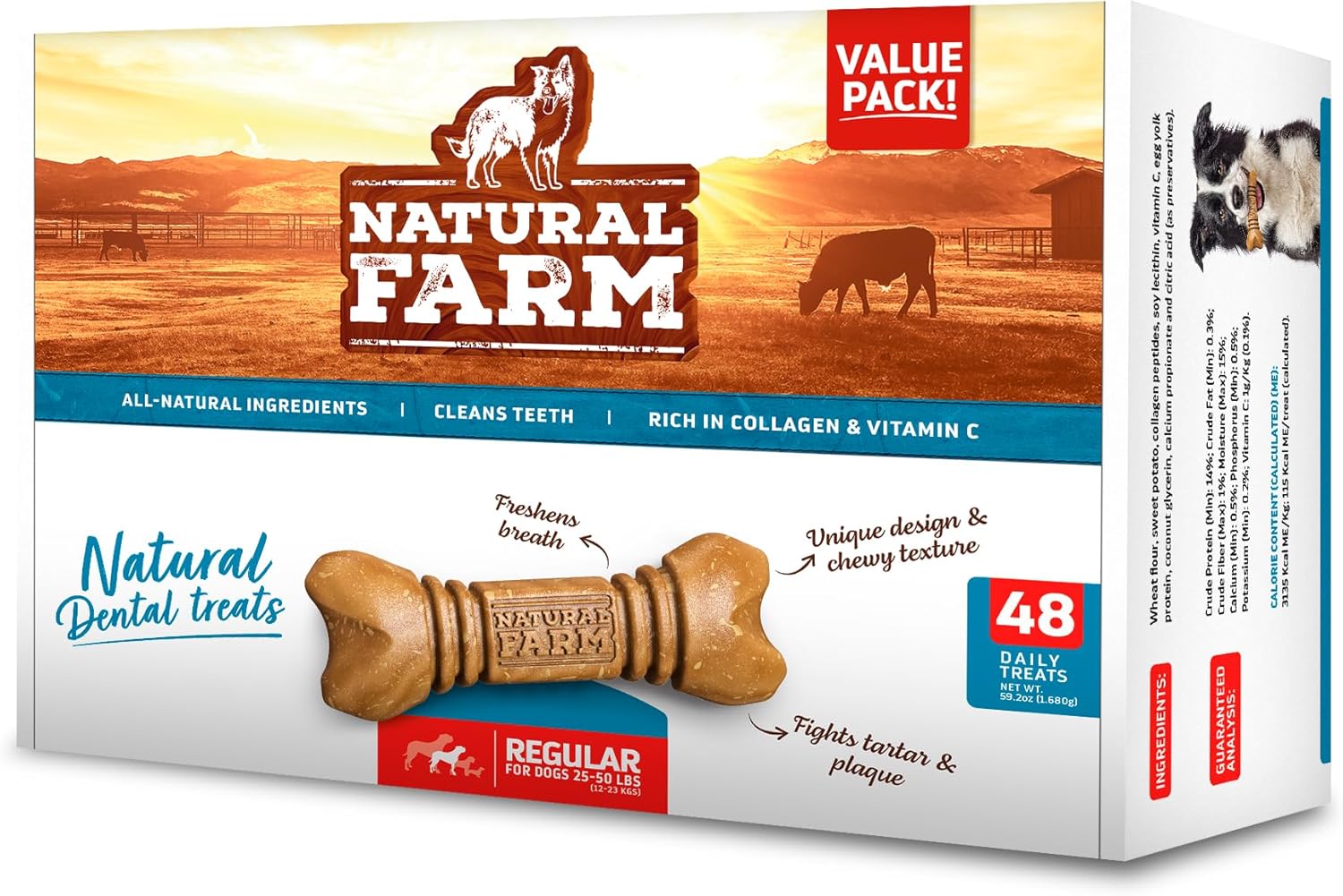 Amazon.com : Natural Farm All-Natural Dog Dental Chew, Dog Teeth ...