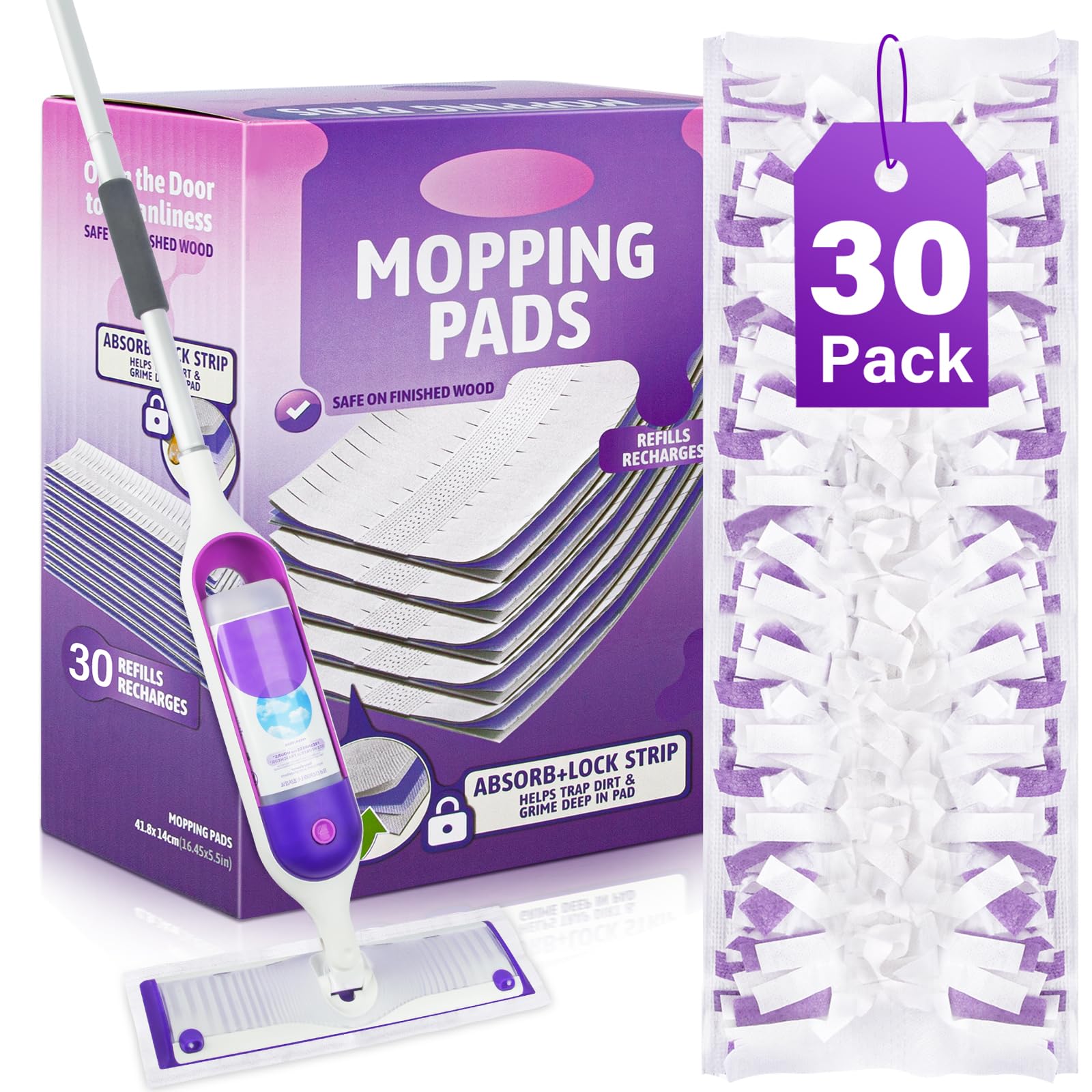 Amazon.com: Disposable Mop Pads Refills for Swiffer Powermop: 30 Pcs ...