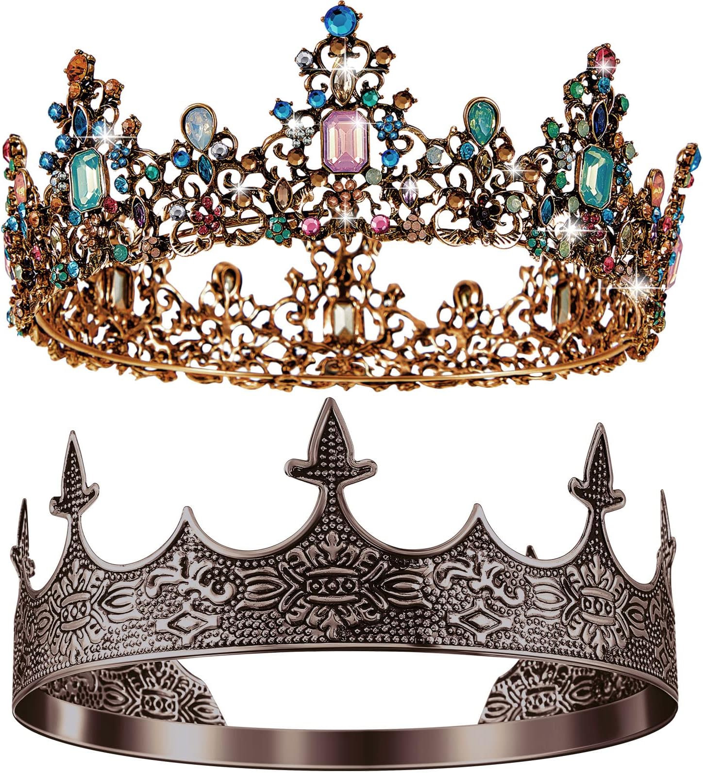Amazon.com : King Crown, CIEHER King Crowns for Men Crystal Vintage ...