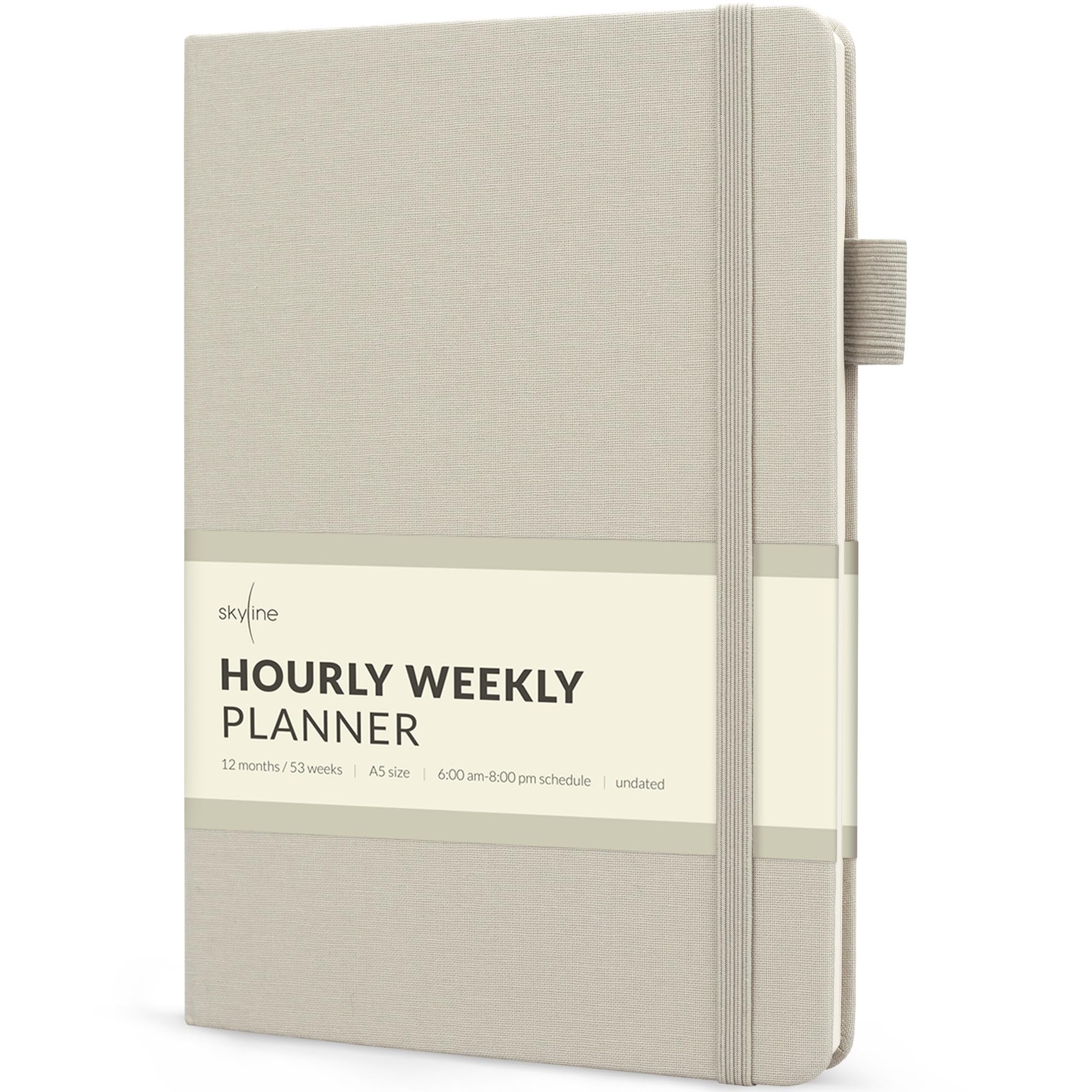 Amazon.com : Skyline Hourly Weekly Planner – Undated Agenda & Daily ...