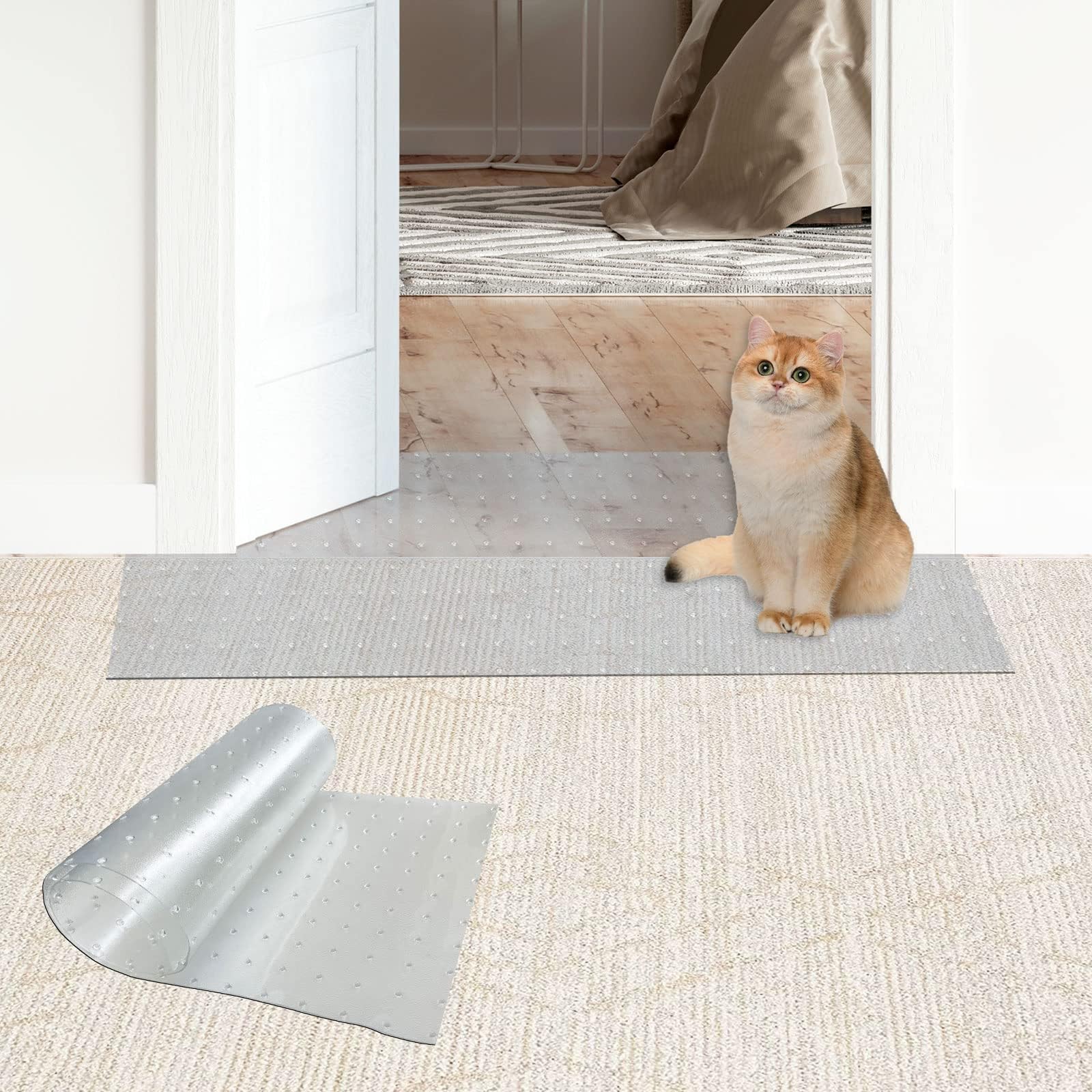 Amazon.com: Carpet Protector for Pets, Clear Non-Slip Cats Dogs Carpet ...
