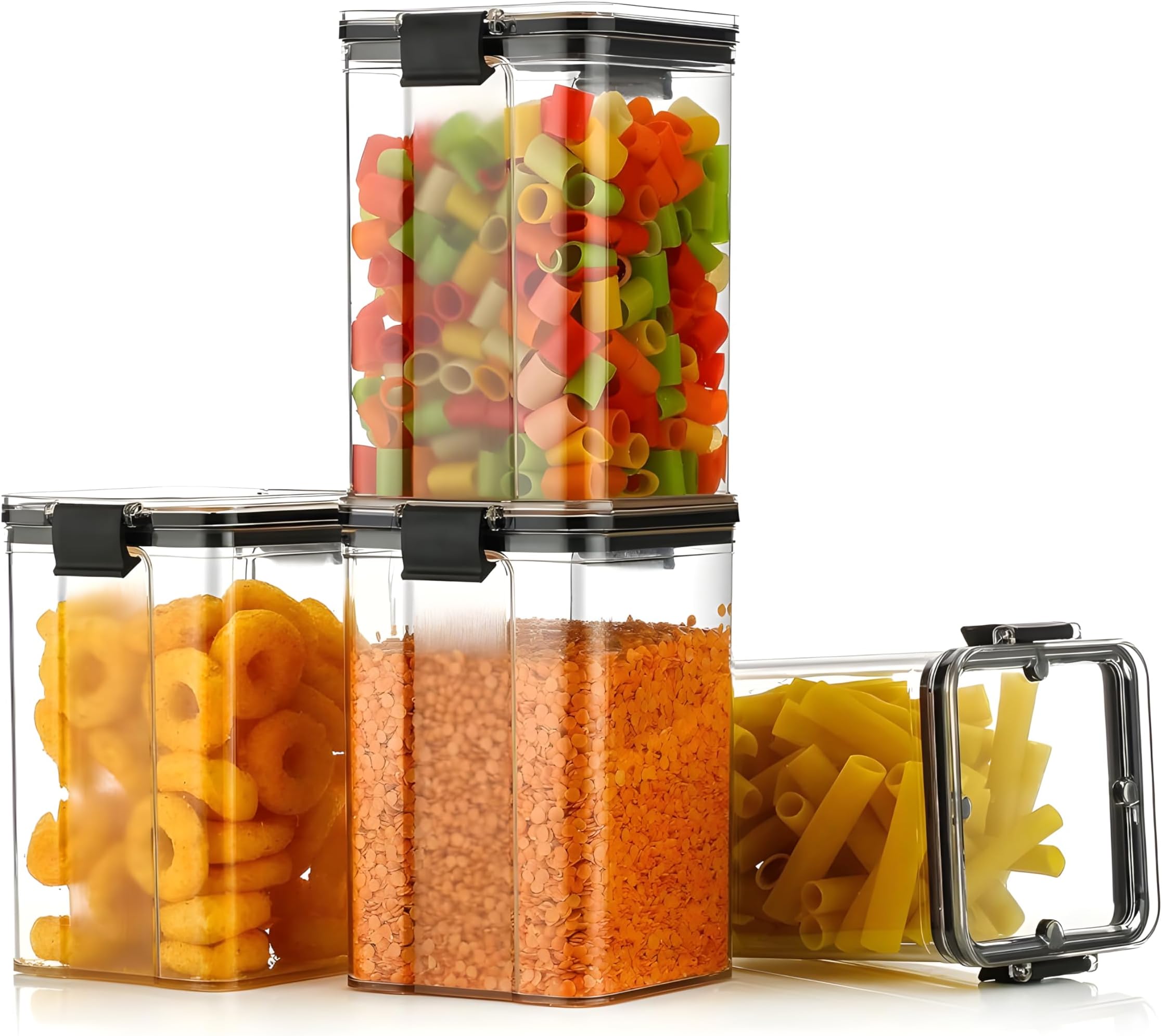 Buy Homeor Air-Tight Dry Fruit Container Tray Set with Lid & Serving ...