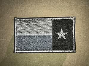Amazon.com: Texas Flag Patch Reverse Facing Foliage Grey Subdued Hook ...