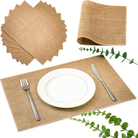 Amazon.com: Layhit 24 Pcs Burlap Braided Placemats Bulk for Dining ...