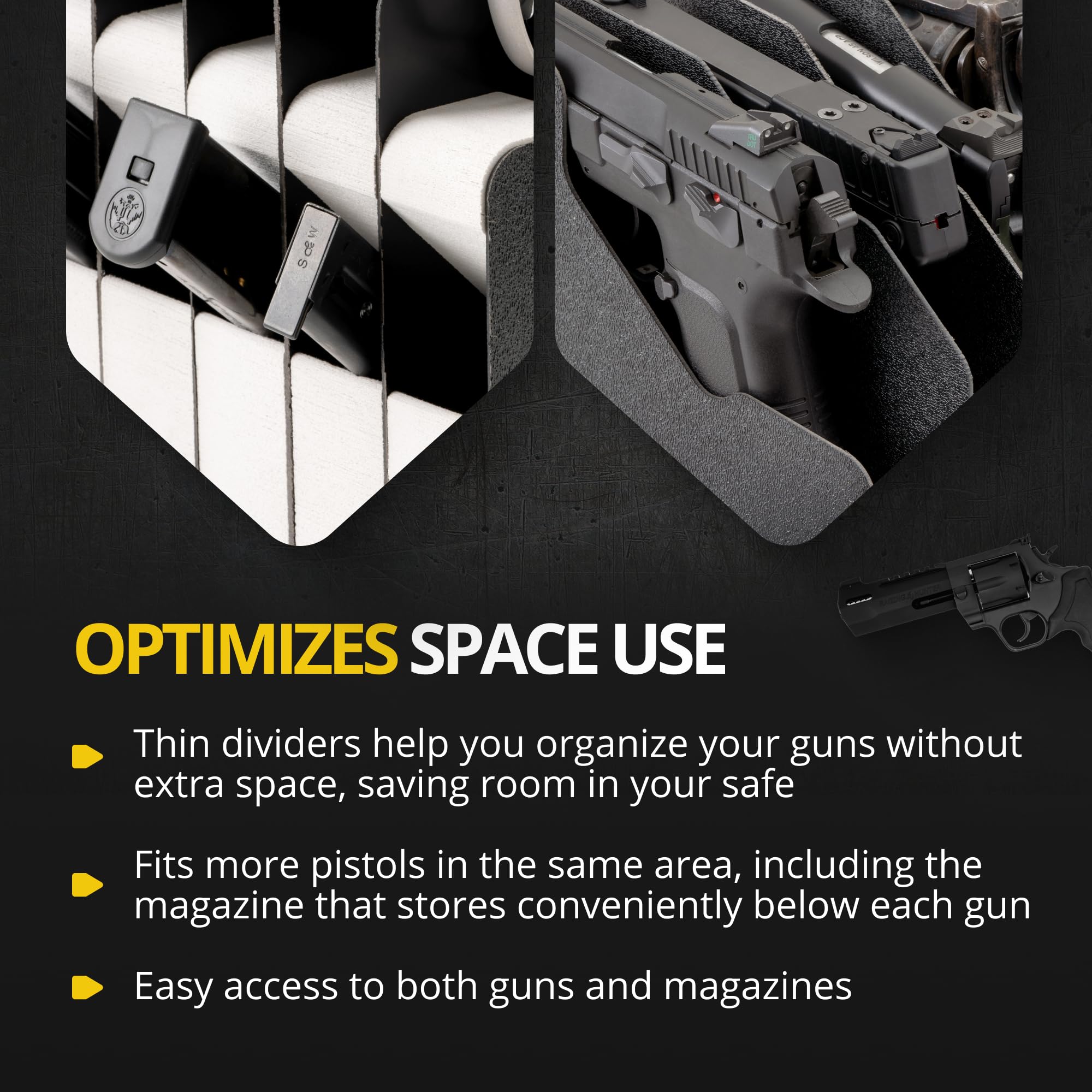 BenchMaster Vertical Pistol Rack, Handgun Safe Storage, Holds 2 to 12 ...