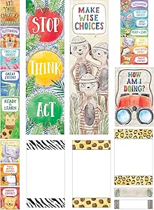 Amazon.com : Creative Teaching Press Mini Bulletin Board Safari Friends ...