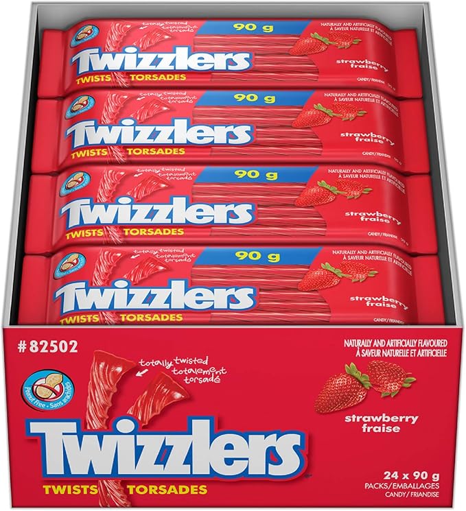 TWIZZLERS Licorice Candy, Strawberry, Valentines Candy, Bulk Candy ...