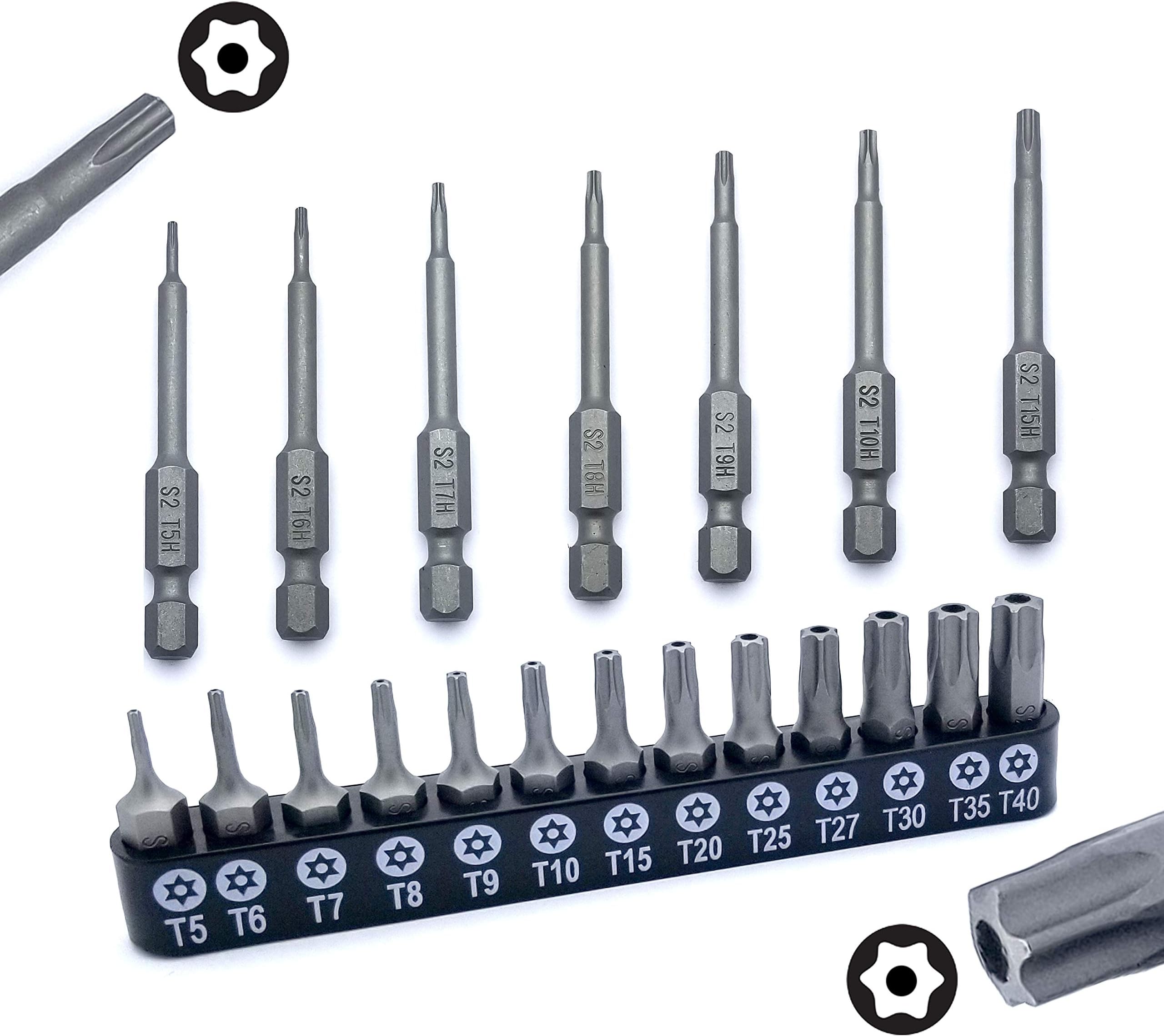 VETCO 7-Piece Security Torx Bit Set T-7, T-8, T-9, T-10, T15, T20, T25 ...