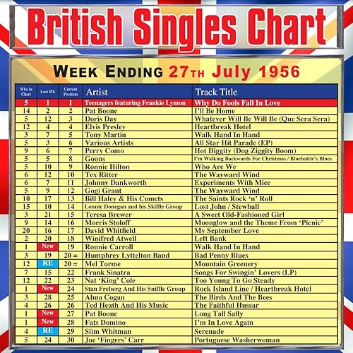 British Singles Chart - Week Ending 27 July 1956 by Various artists on ...