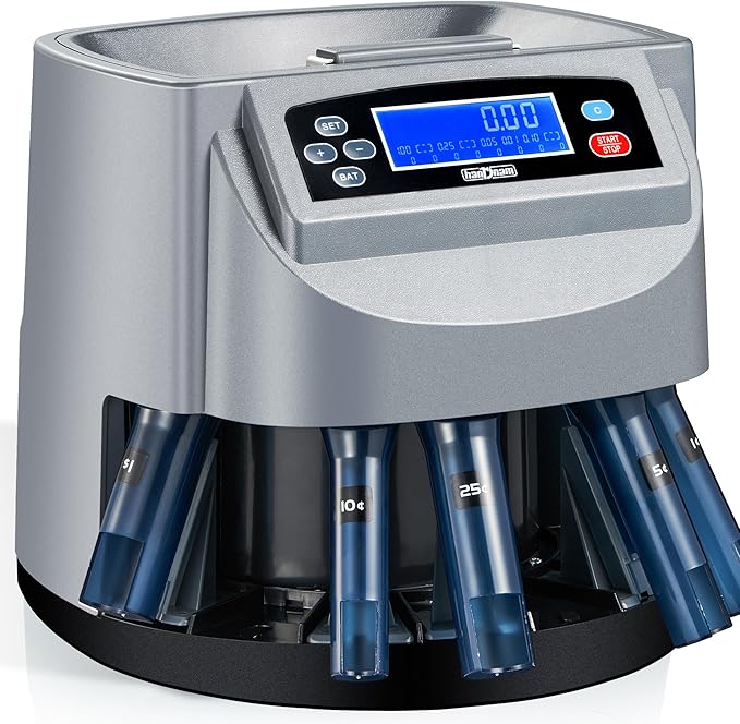 Amazon.com : Coin Counter Machine, Electric Coin Sorter Sort 270 Coins ...