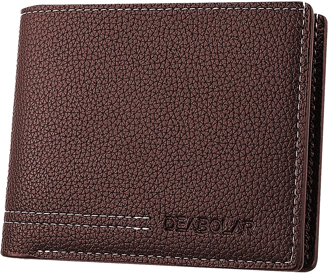 Amazon.com: Men Wallet Black PU Material 4 Card Holder 2 Money Pockets ...