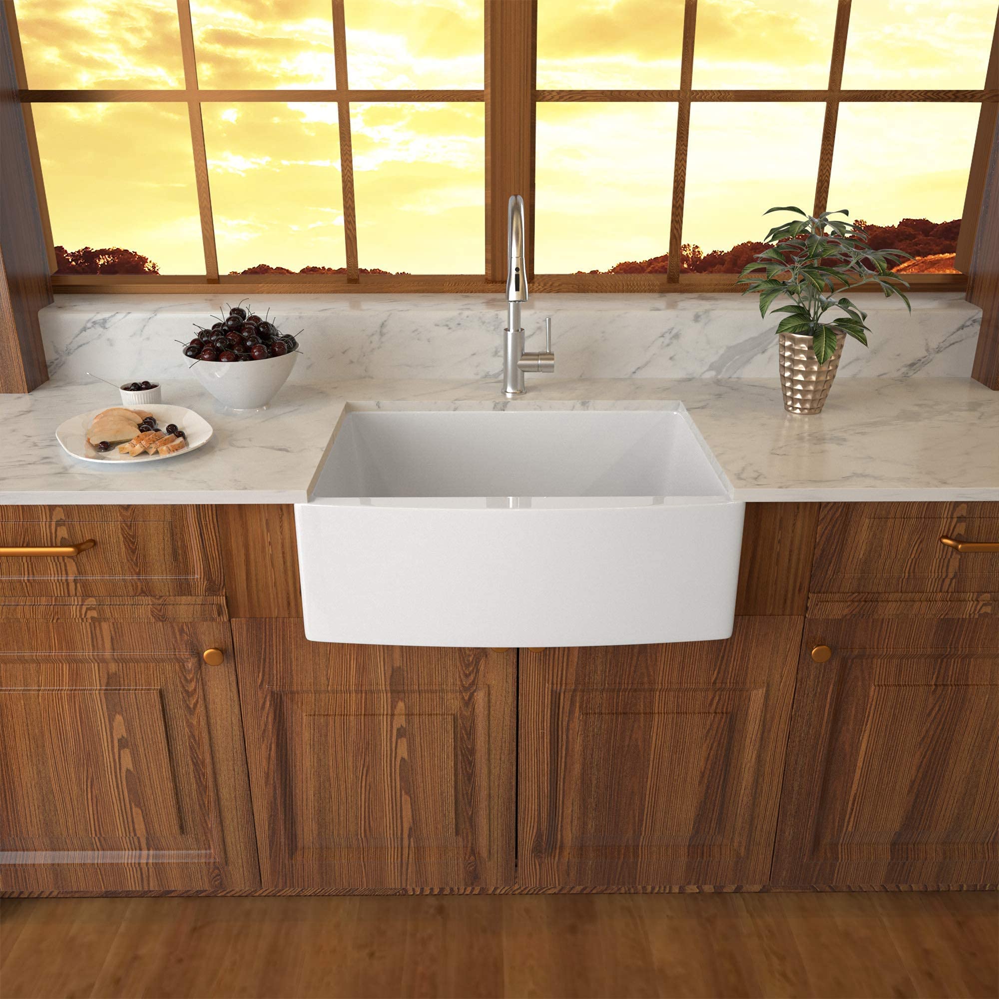 24 White Farmhouse Sink - Sarlai 24 Inch Small Farmhouse Sink White ...