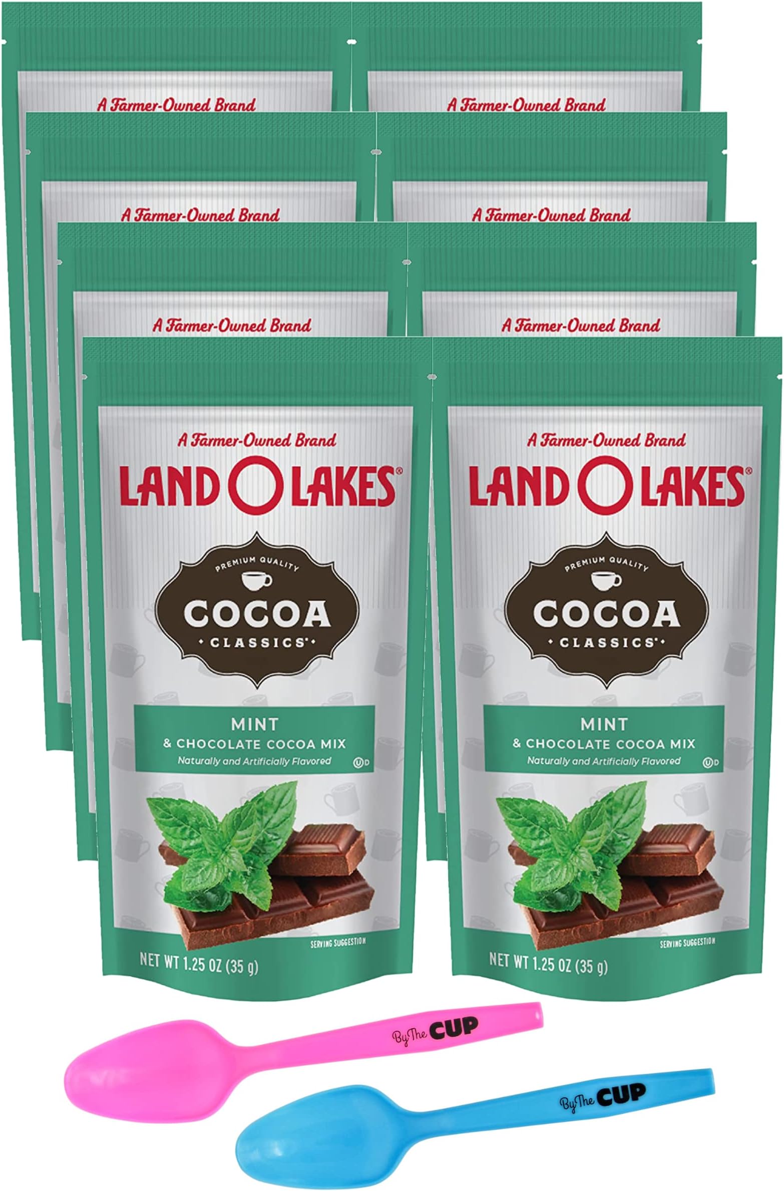 Amazon.com : Land O Lakes Mint & Chocolate Hot Cocoa Mix, 1.25 Ounce ...