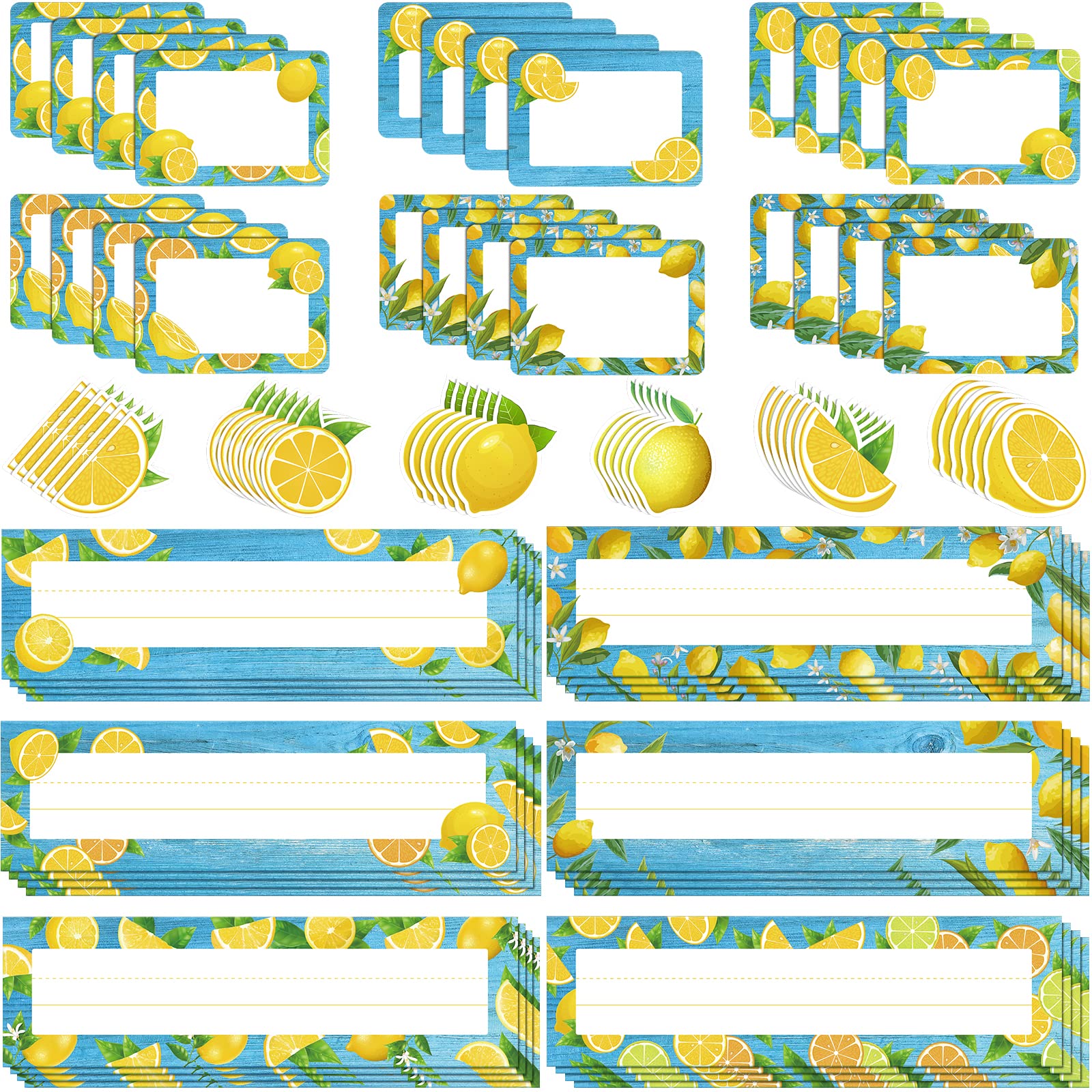 72 Pieces Lemon Name Tags Flat Name Plates Classroom Name | Desertcart ...