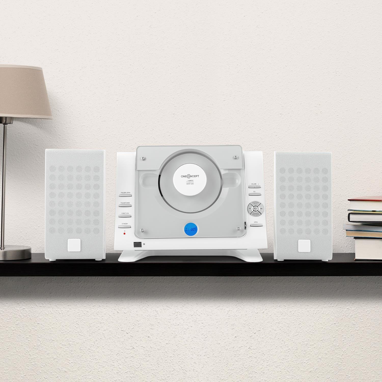 Buy OneConcept Vertical 70 Stereo System - CD-Player, MP3, USB, AUX, FM ...