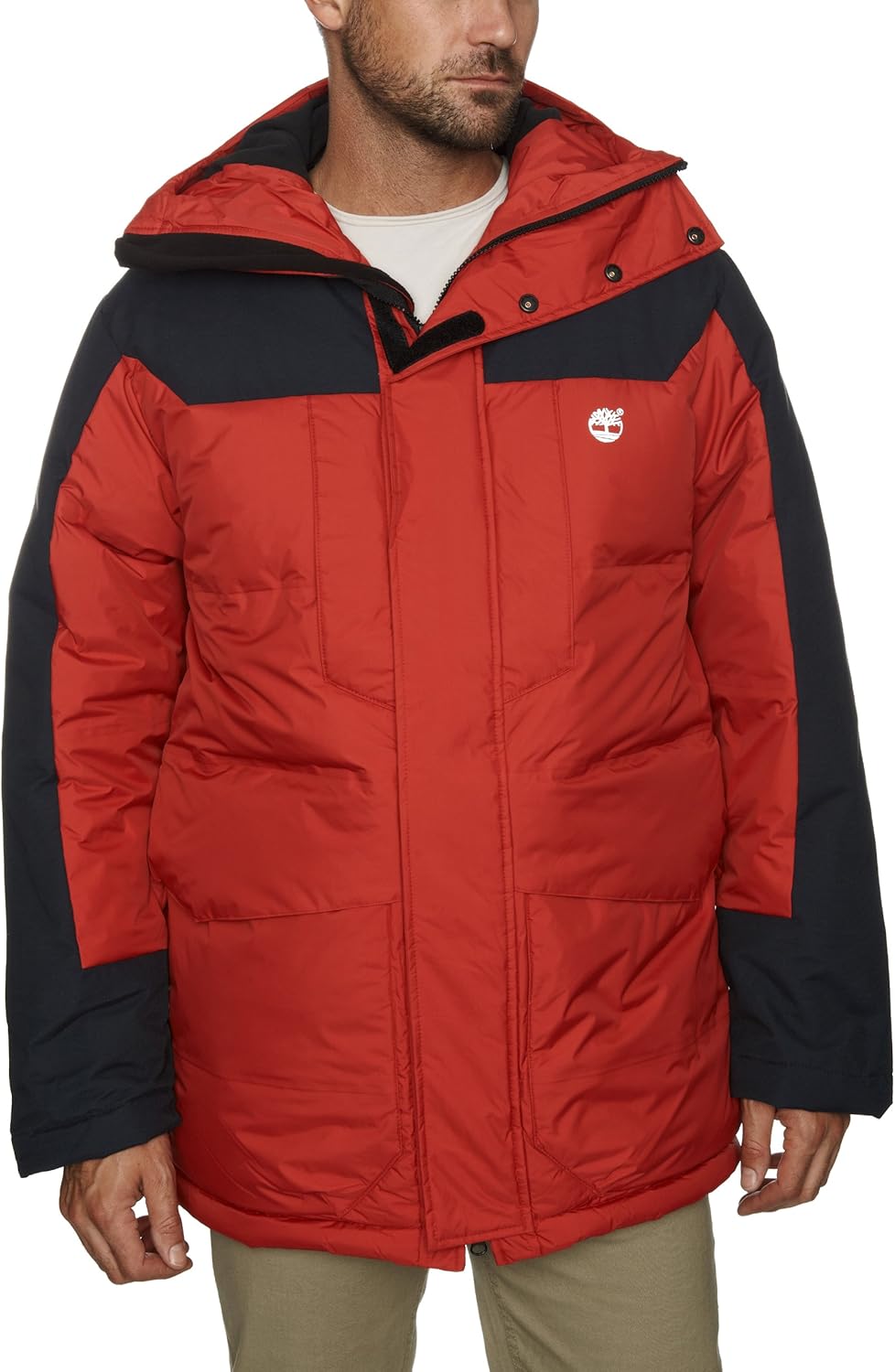 Timberland Galehead Technical Down Parka Men's Coat Chill Red Small ...