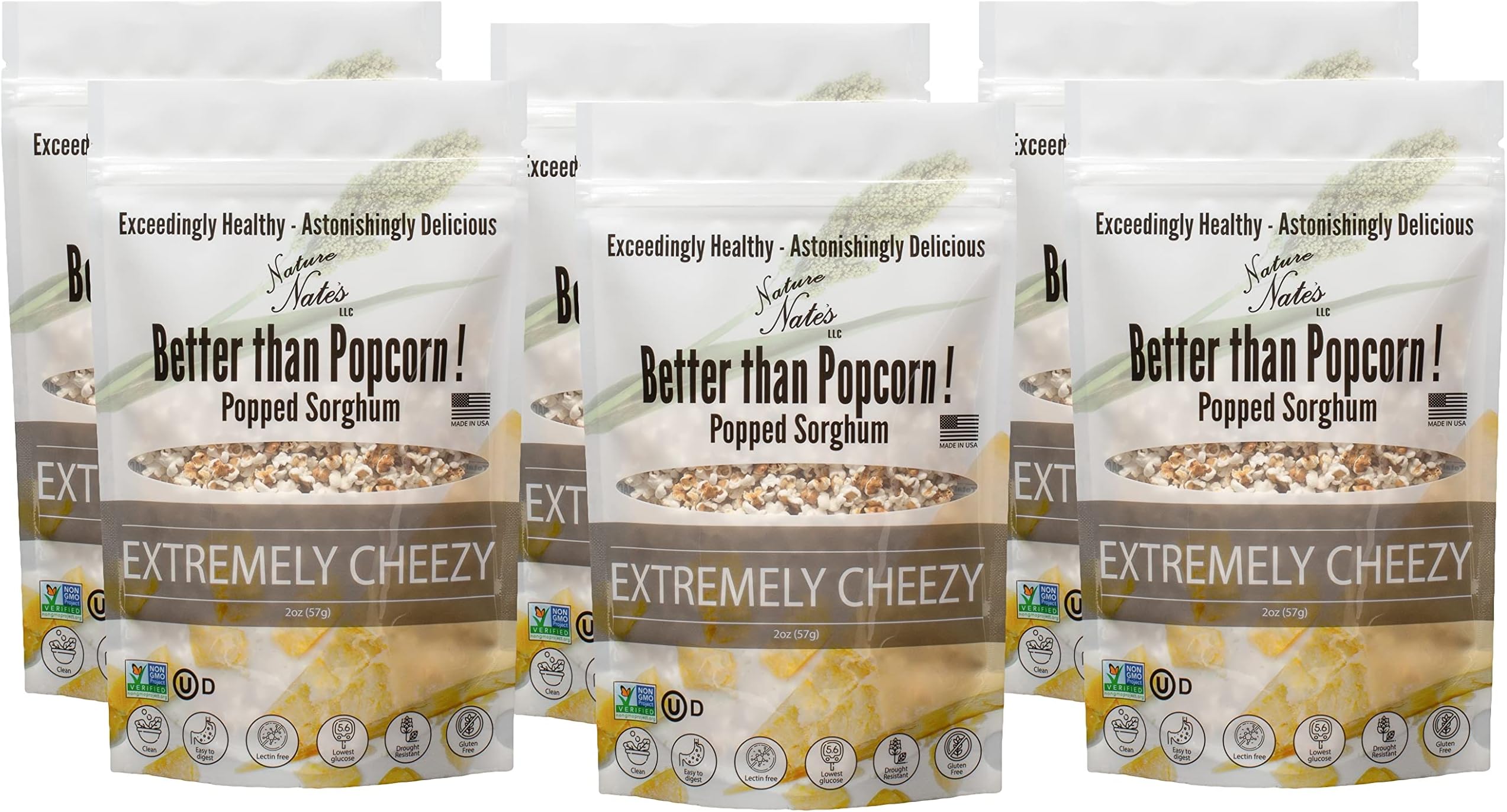 Amazon.com: Nature Nate’s Popped Sorghum, Variety Multi Pack - Organic ...