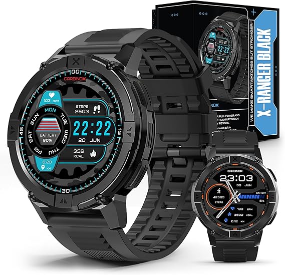 Amazon.com: CARBINOX X-Ranger Smart Watch (Answer/Make Calls), Rugged ...