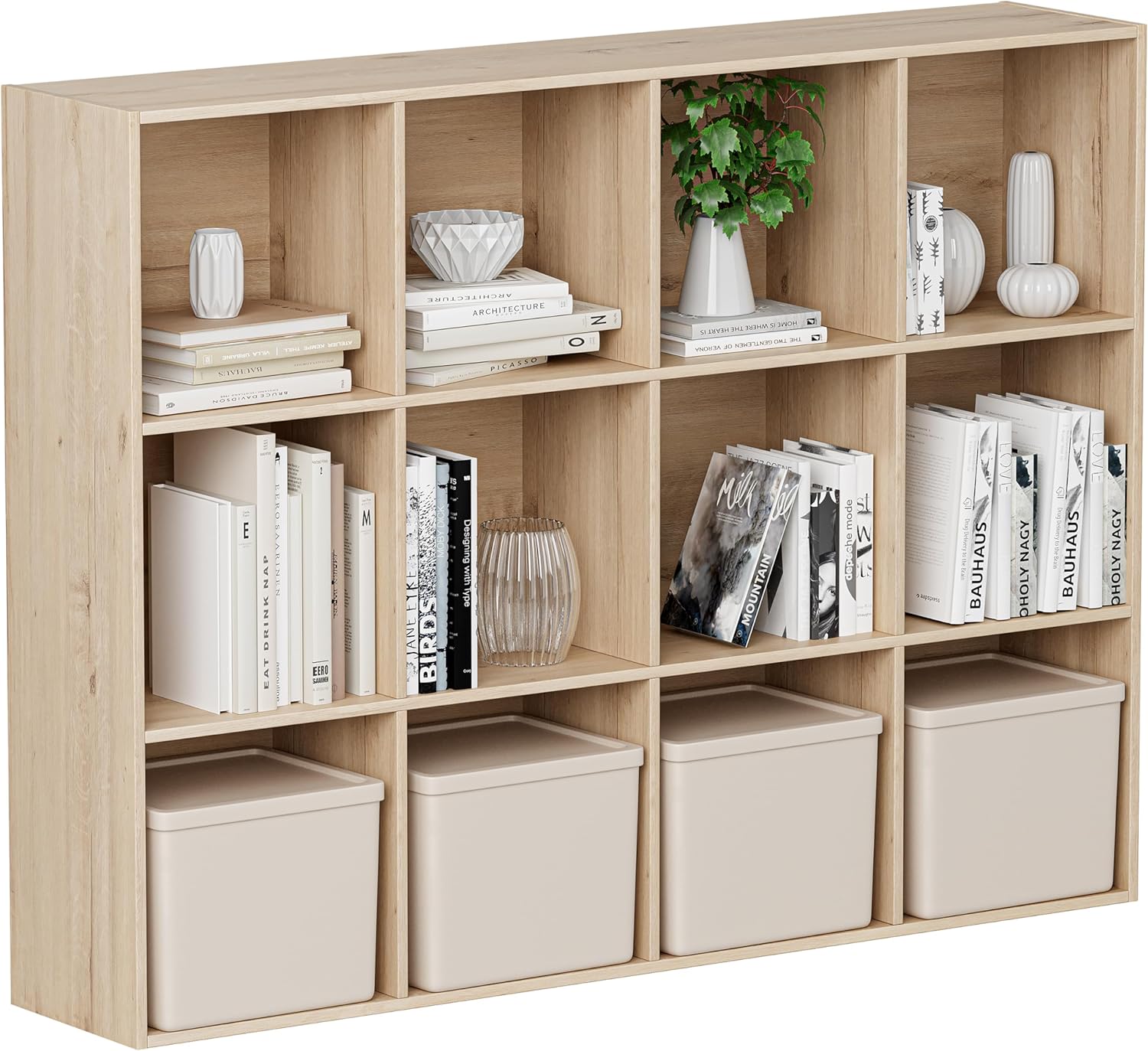 Amazon.com: VDNEND Wooden Cube Storage Organizer with Closed Back Panel ...