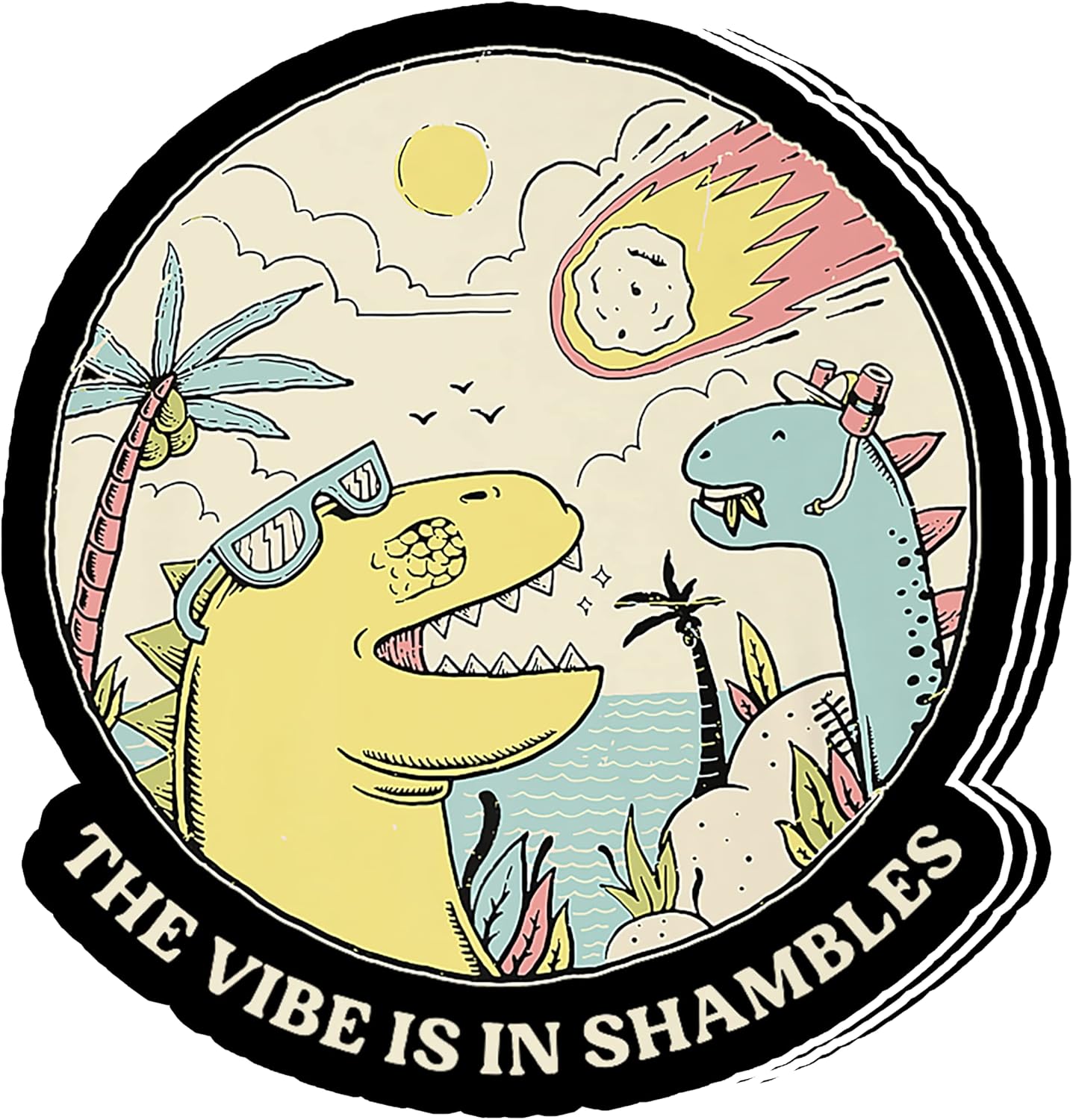 Amazon.com: The Vibe is in Shambles Pack of 3 Stickers - 3x3 Laptop ...