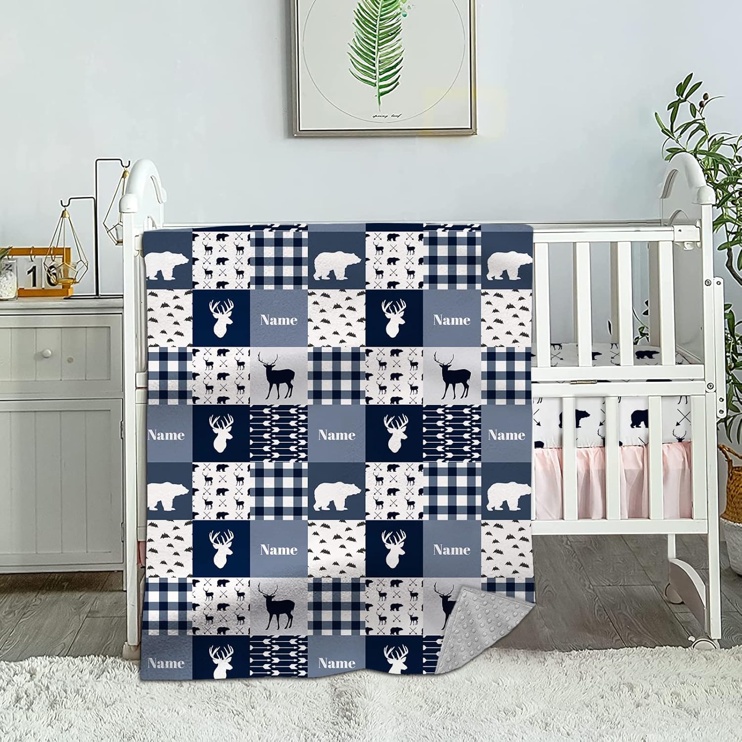 Amazon.com: Personalized Crib Bedding Set for Boys, Custom Baby Crib ...