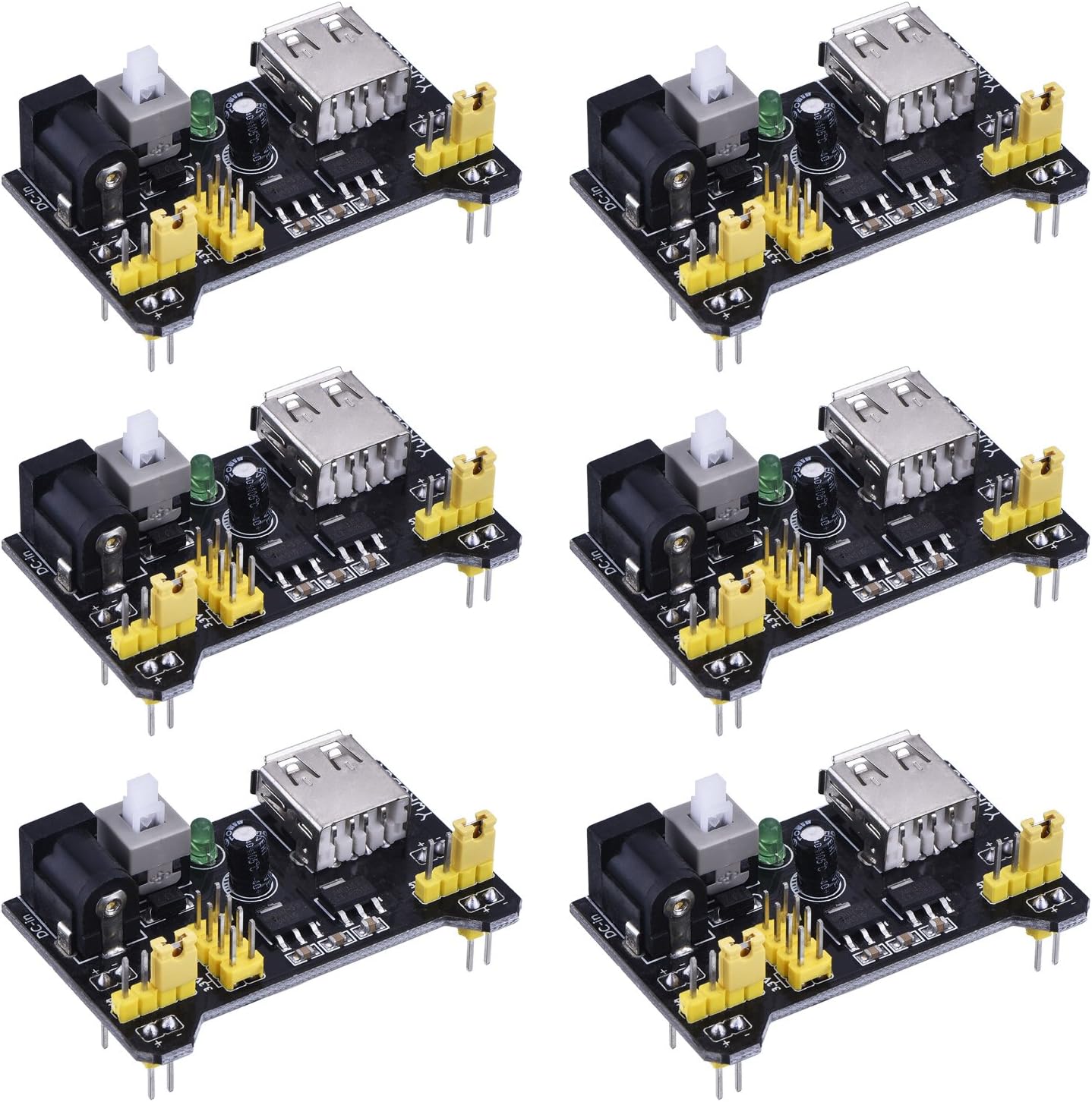 eBoot 6 Pack Breadboard Power Supply Module for Arduino Board ...