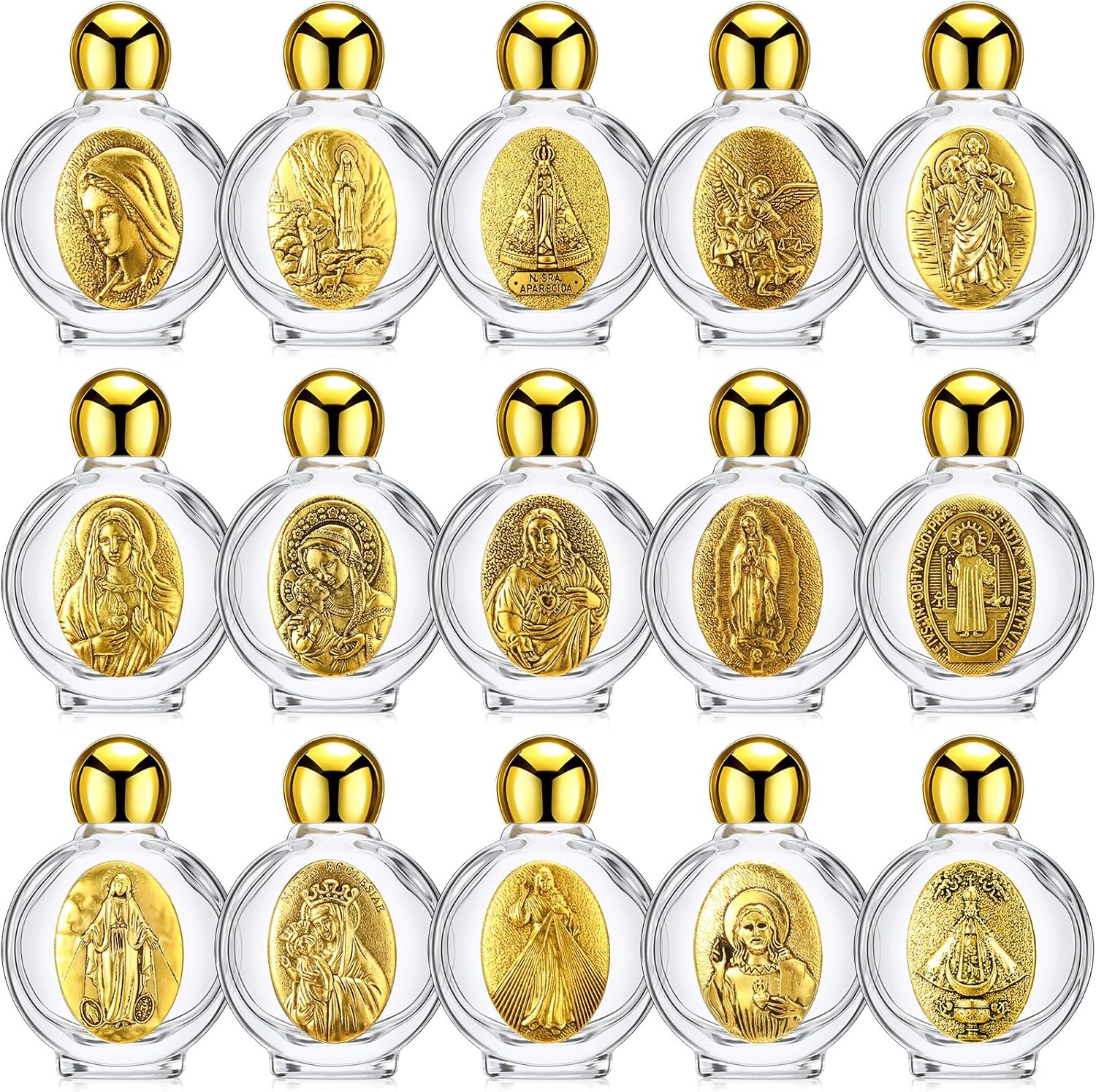 Amazon.com: Domensi 15 Pcs Glass Holy Water Bottles 0.5 Floz Christian ...