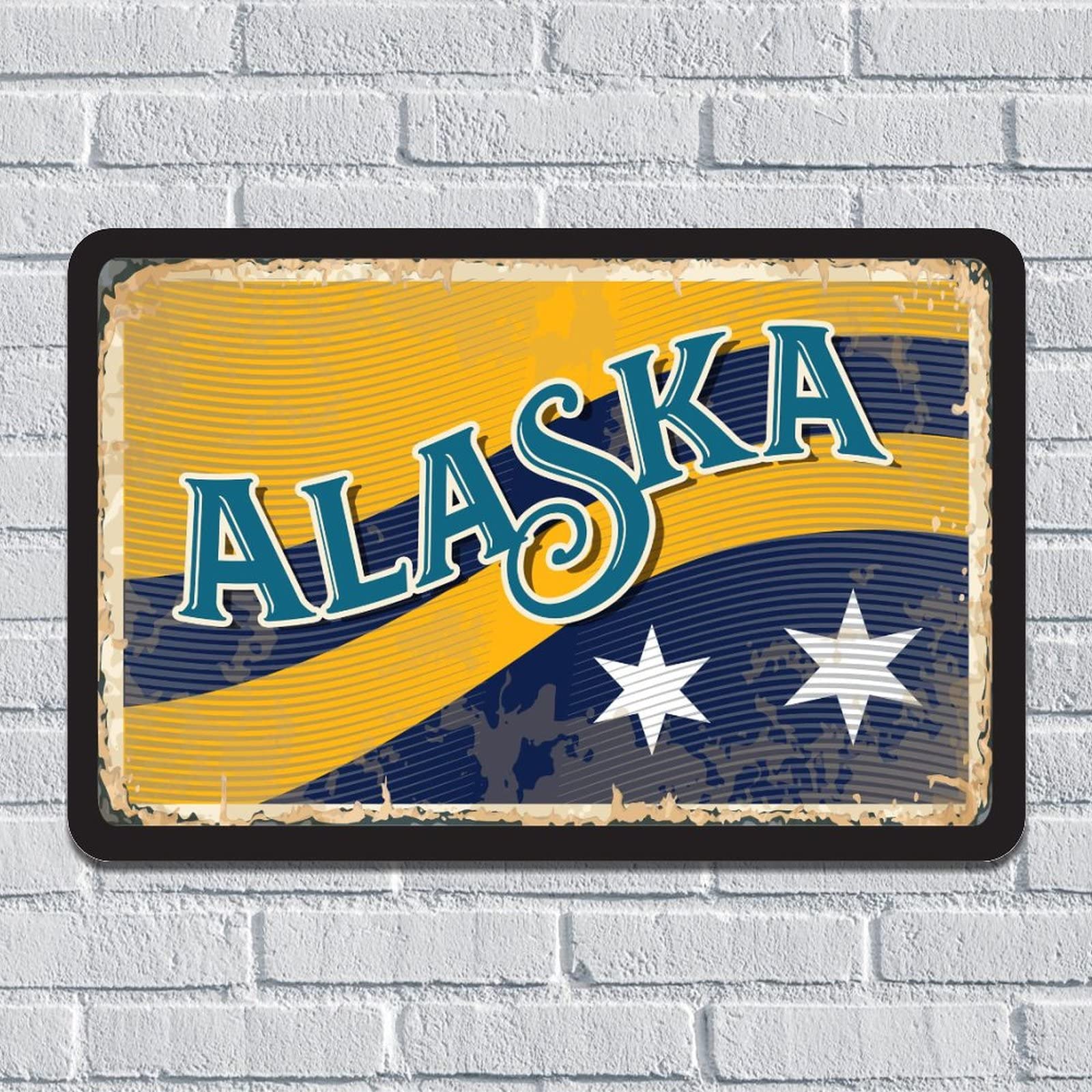Tin Signs Alaska Alaska The Last Frontier Sign – Lizton Sign Shop