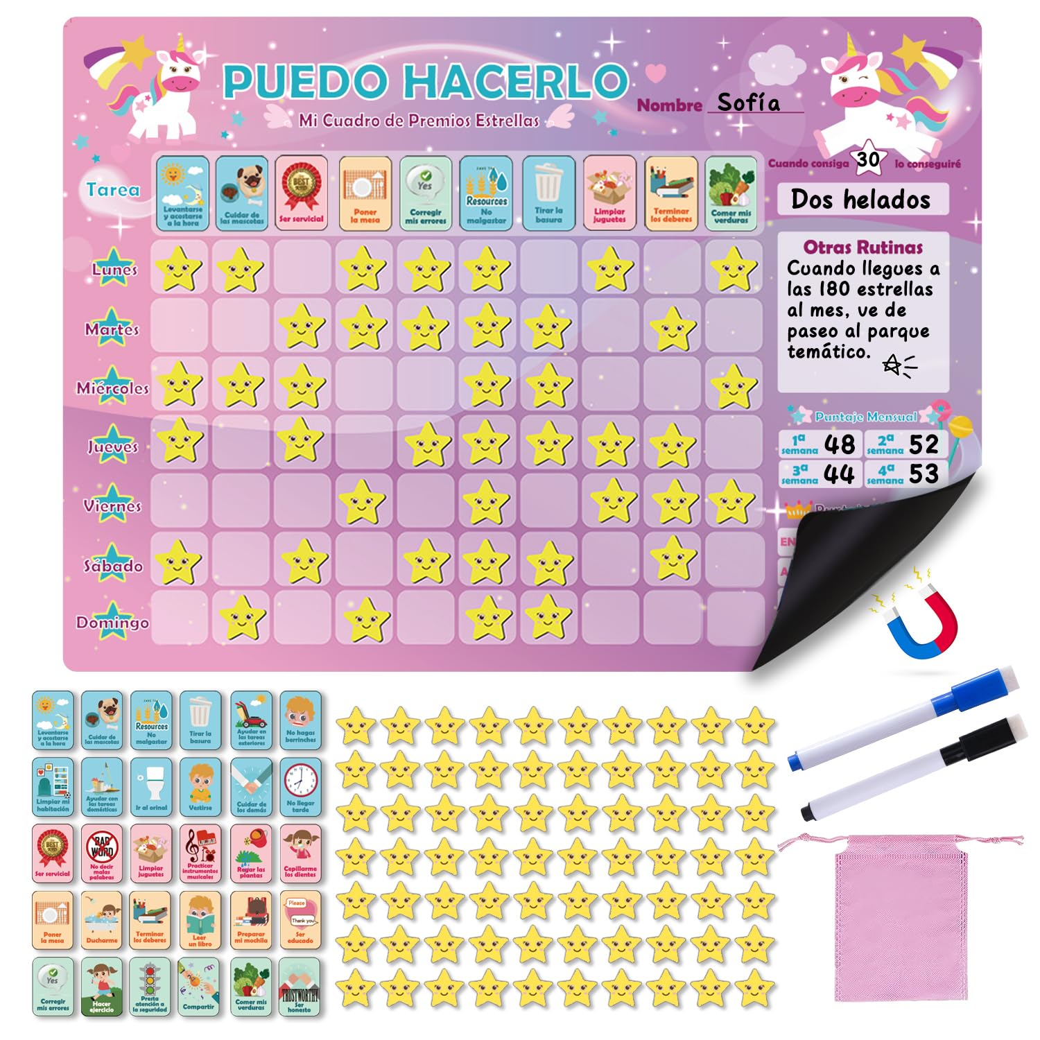 Cuadro De Pegatinas De Comportamiento Imprimible