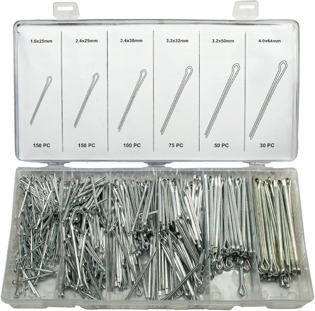555 Stück Splint Sortiment aus Stahl in 6 Größen FT-OA555 : Amazon.de ...