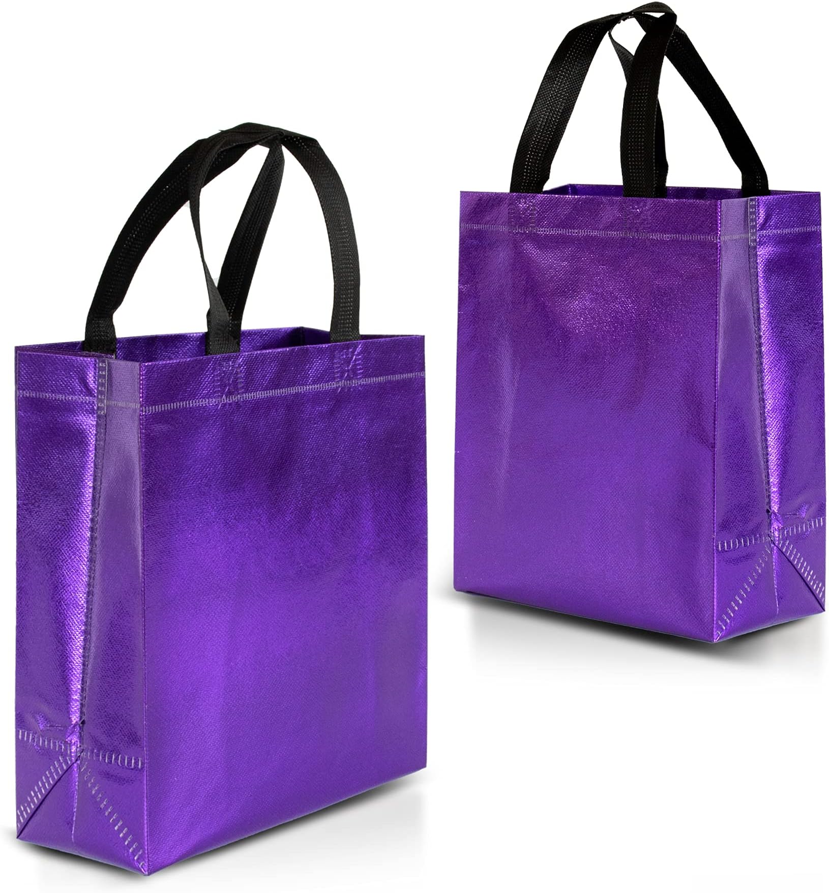 Amazon.com: cabzymx Purple Glossy Reusable Gift Bags 15 Pcs, 12.6 x 4.7 ...